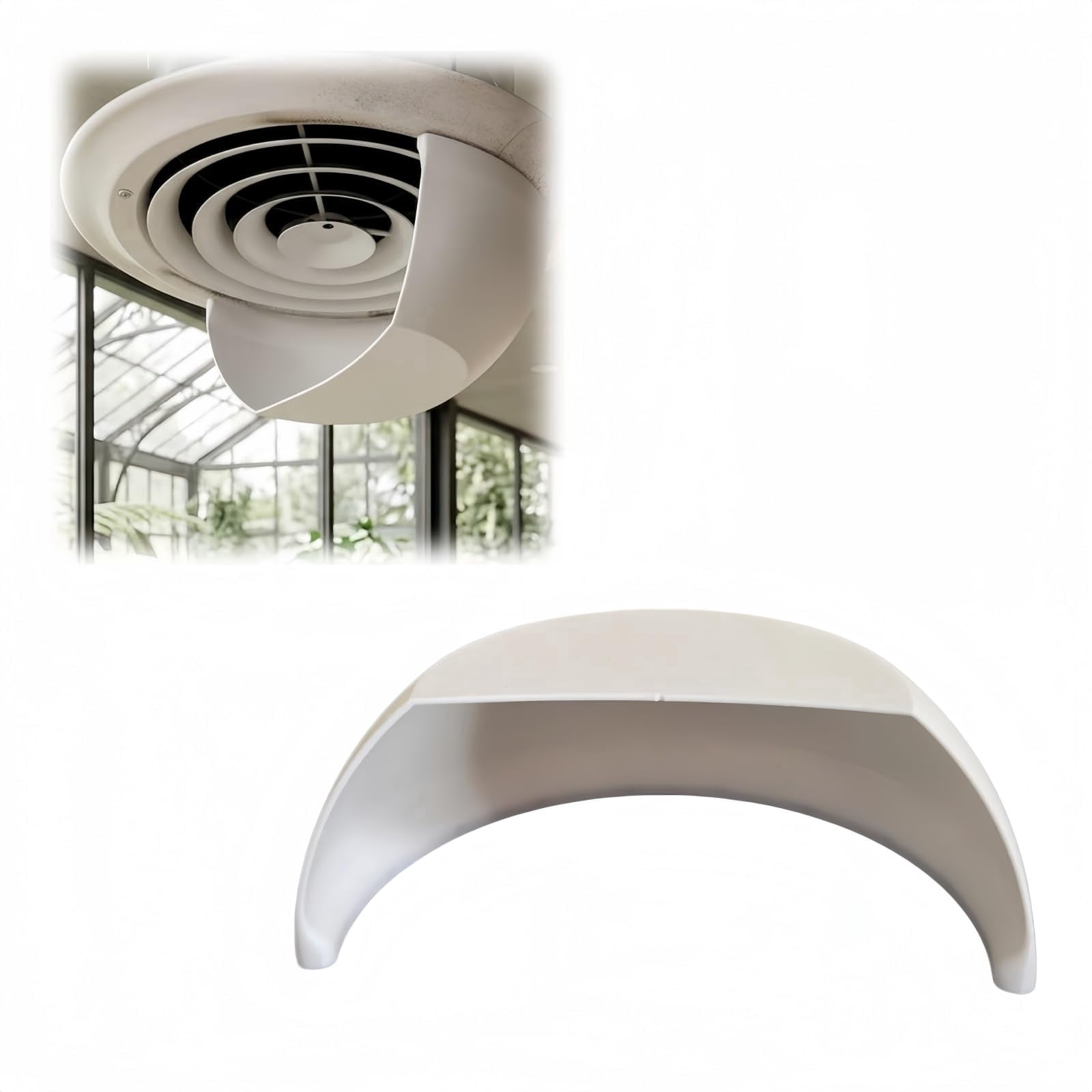 Round Ceiling Air Deflector for McMaster-Carr 6"/8"/10" Diffusers ...