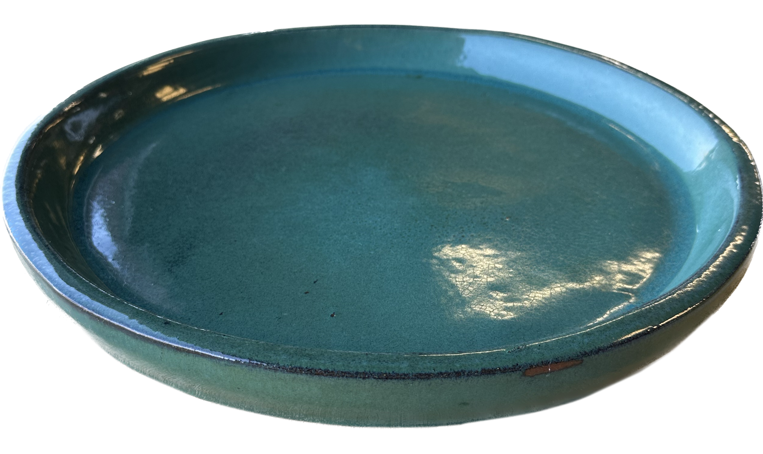 Round Ceramic Saucer | High-Fired, Jade, Durable & Elegant | Planter ...
