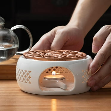 Iron Teapot Warmer Stand Coaster Accessory Practical Both Side Handle ...