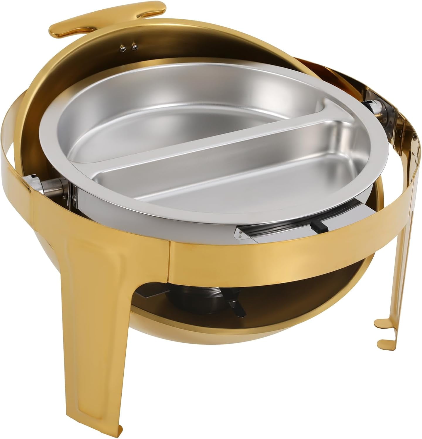 Round Chafing Dish Buffet Set Roll Top Chafing Dish Stainless Steel ...