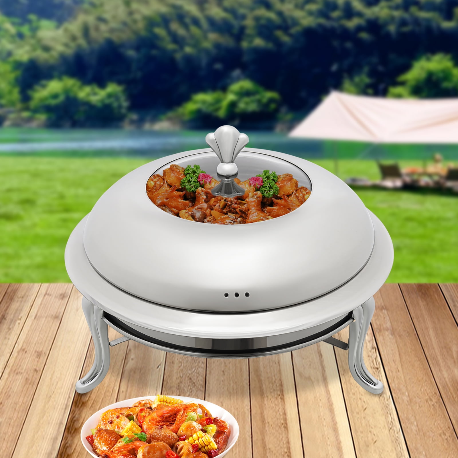 Round Chafing Dish Buffet Set,Stainless Steel Catering Chafer and ...