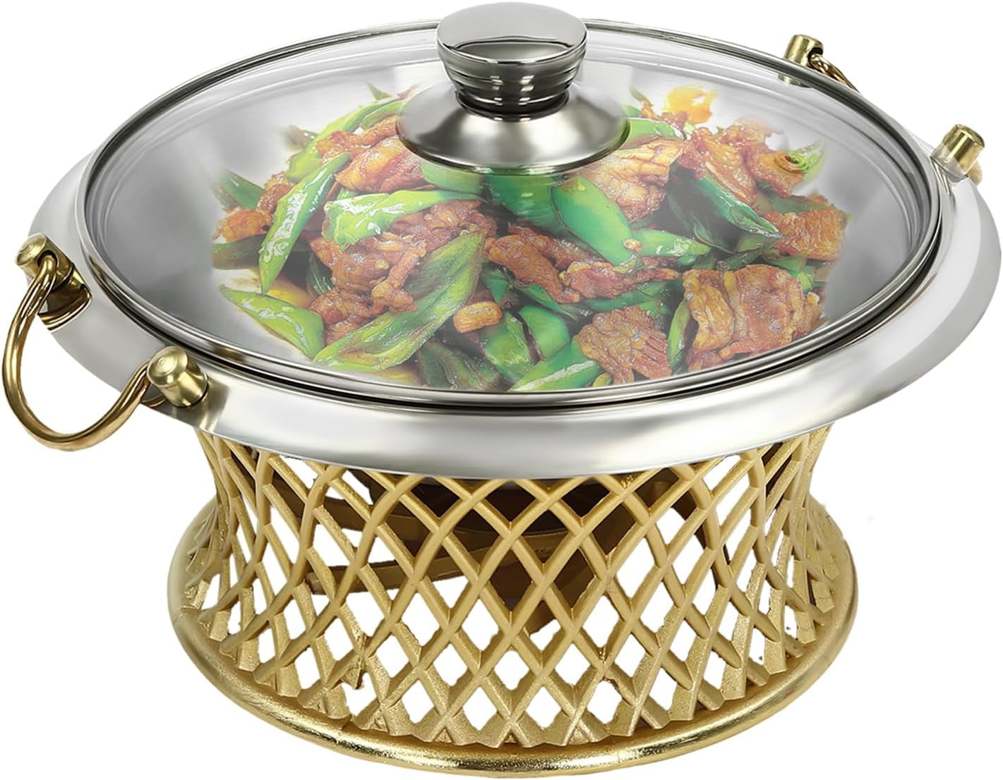 Round Chafing Dish, Chafing Dish, Chafing Dish Buffet Set (Red Copper ...