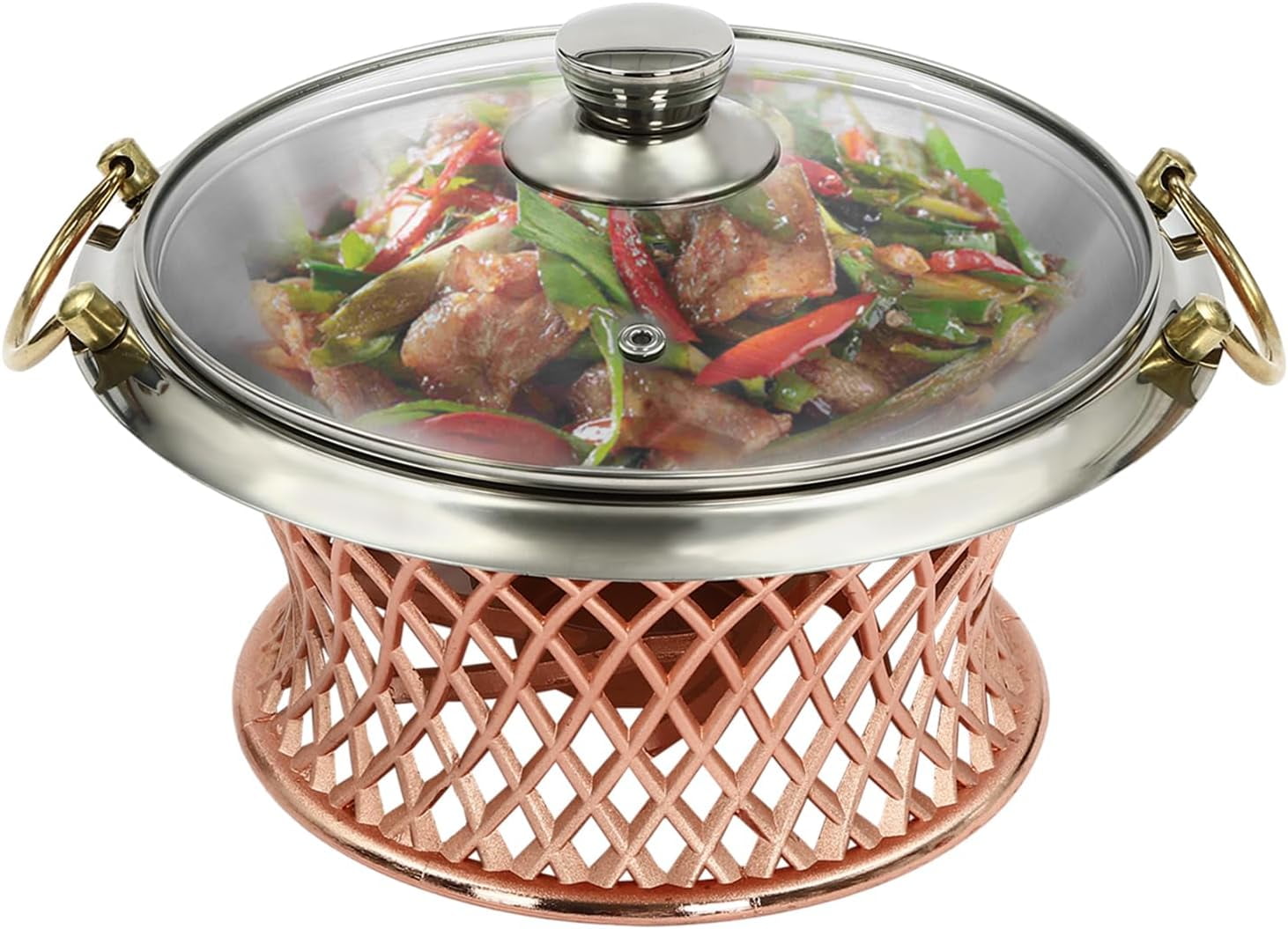 Round Chafing Dish, Chafing Dish, Chafing Dish Buffet Set (Red Copper ...