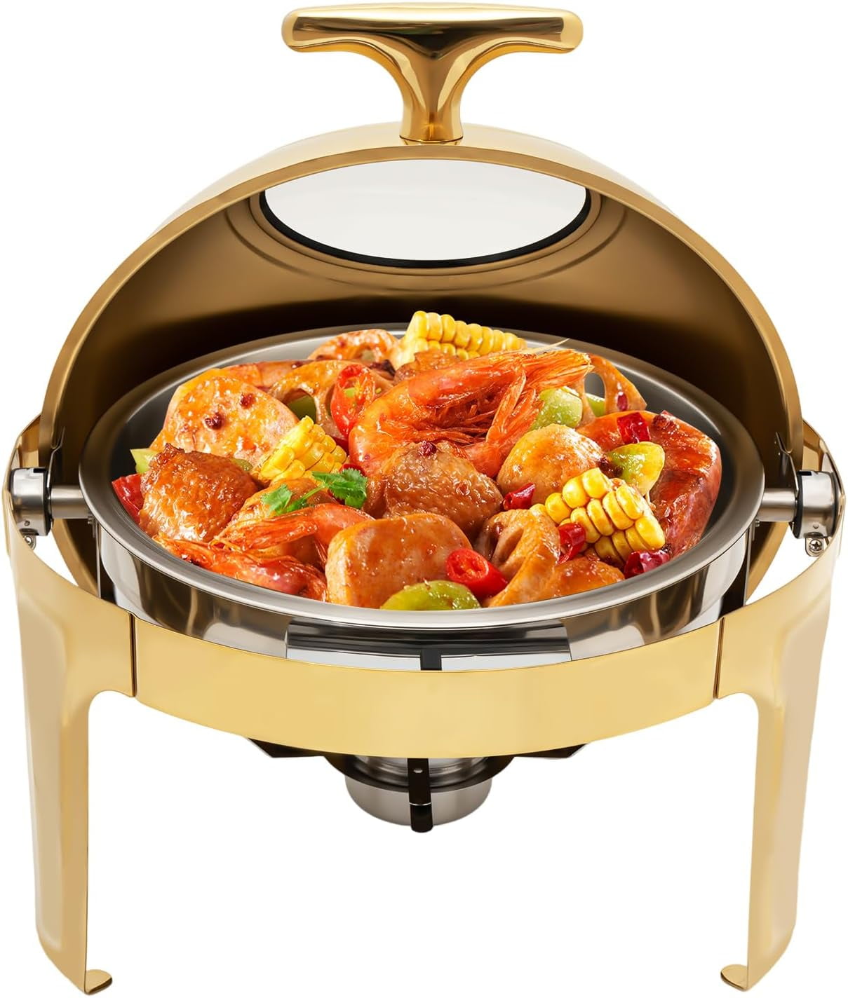 Round Chafing Dish Gold Chafers & Buffet Warmers Sets Gold Chafing Dish ...