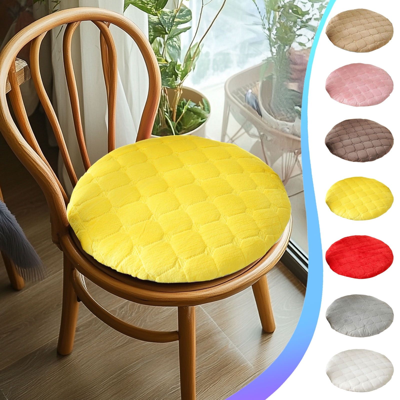 Round Chair Cushion, Plush Tatami Floor Cushion, 1x 16-Inch Round Seat ...