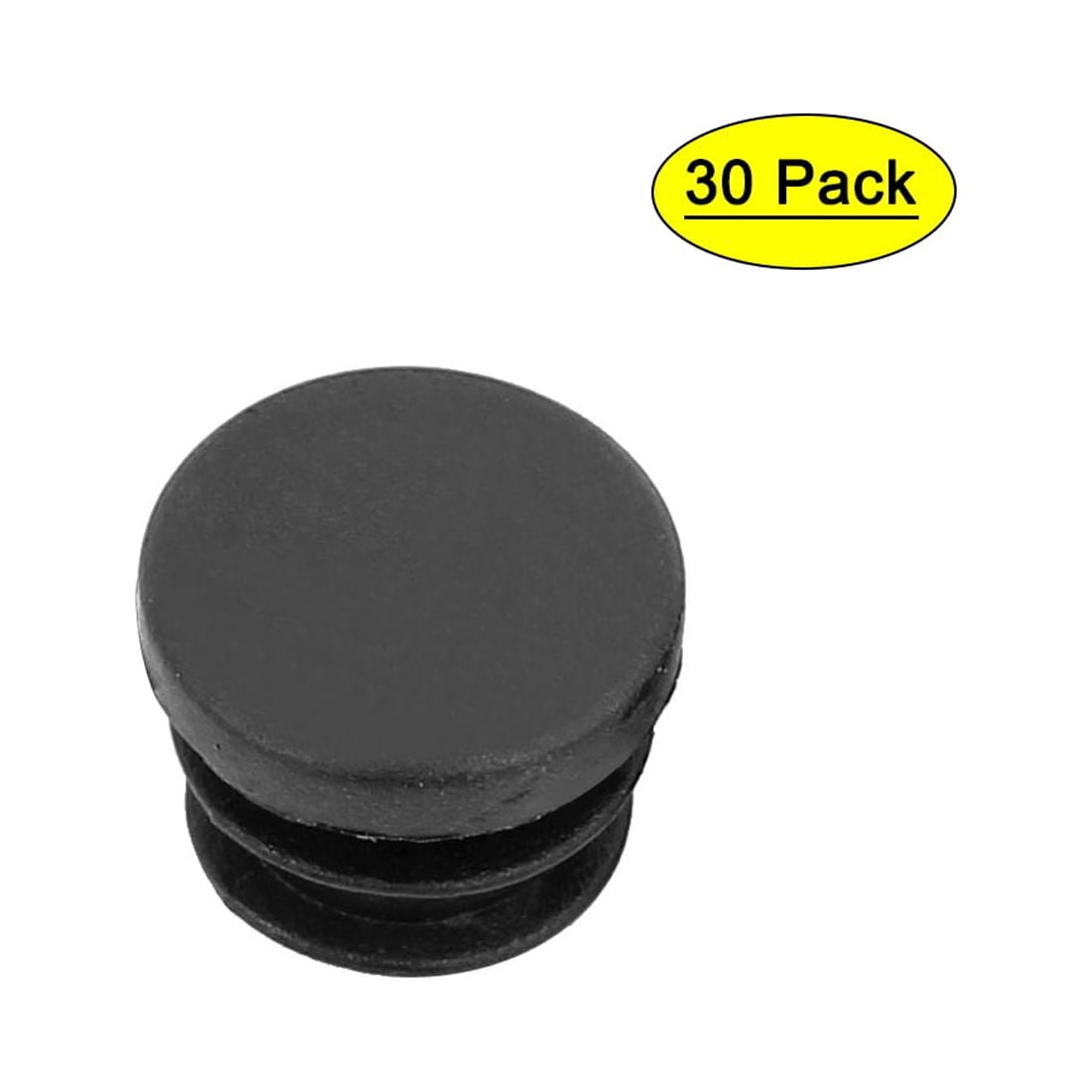 Round Chair Leg Pipe Tube Insert Blanking Cover Plug Black 16mm Dia ...