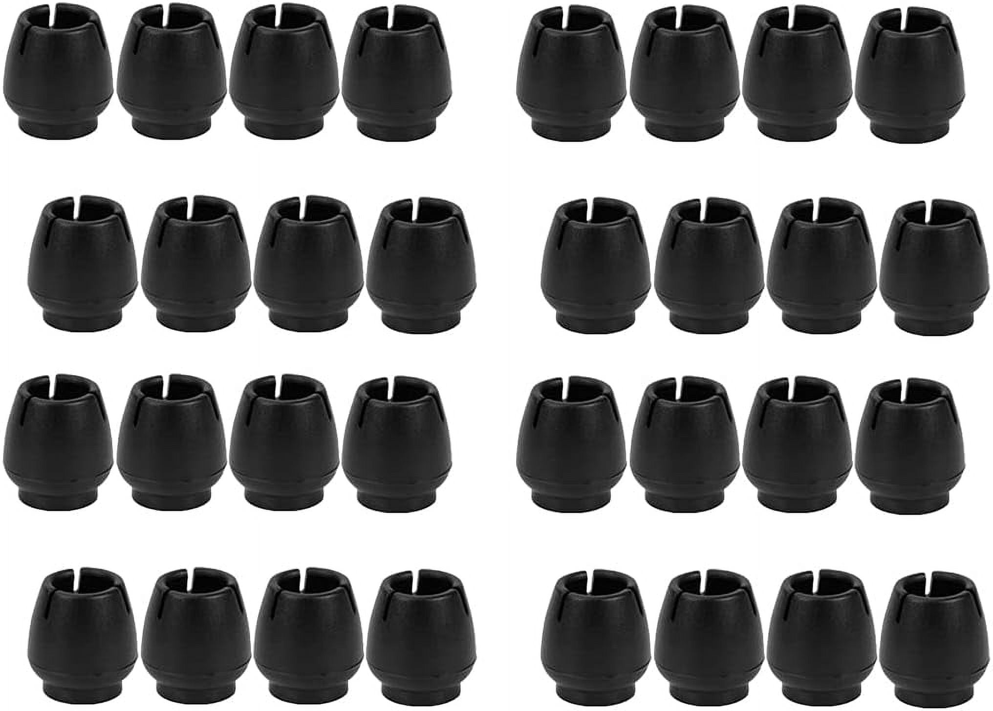 Anti-Slip Black Rubber, Round Chair Leg Tips Caps for Multi-Fit Usage ...