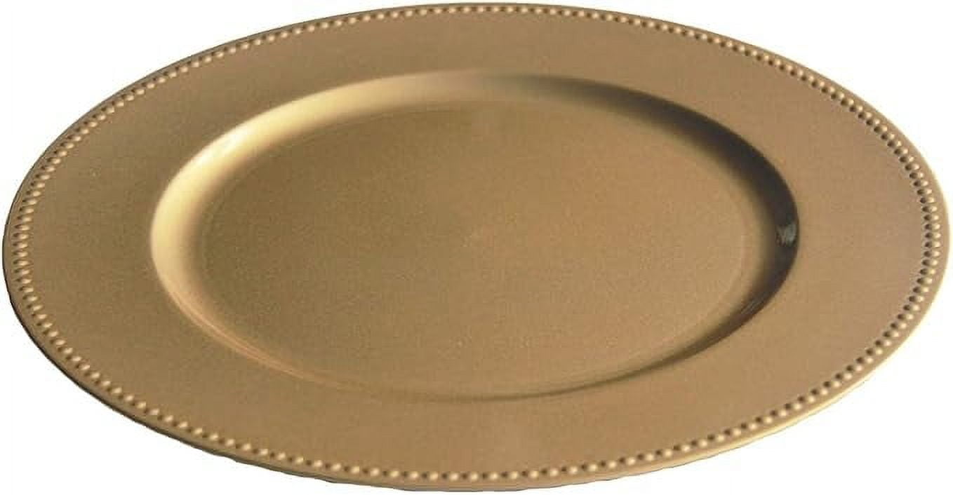 Bunique Round Charger Plates Red Beaded Dinner Chargers - 13-inch Event ...