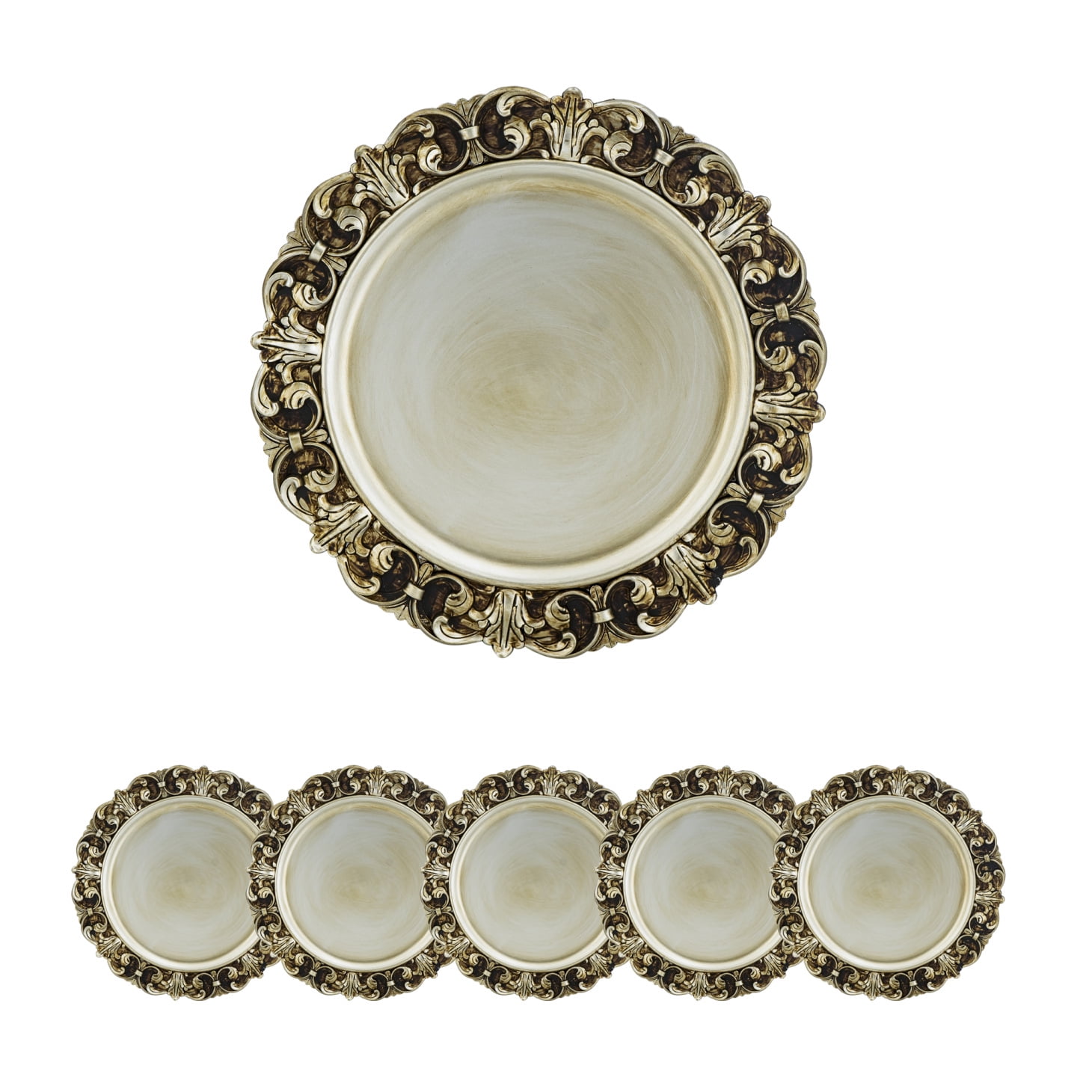 Round Charger Plates Set of 6, Chargers Plates for Table Setting ...