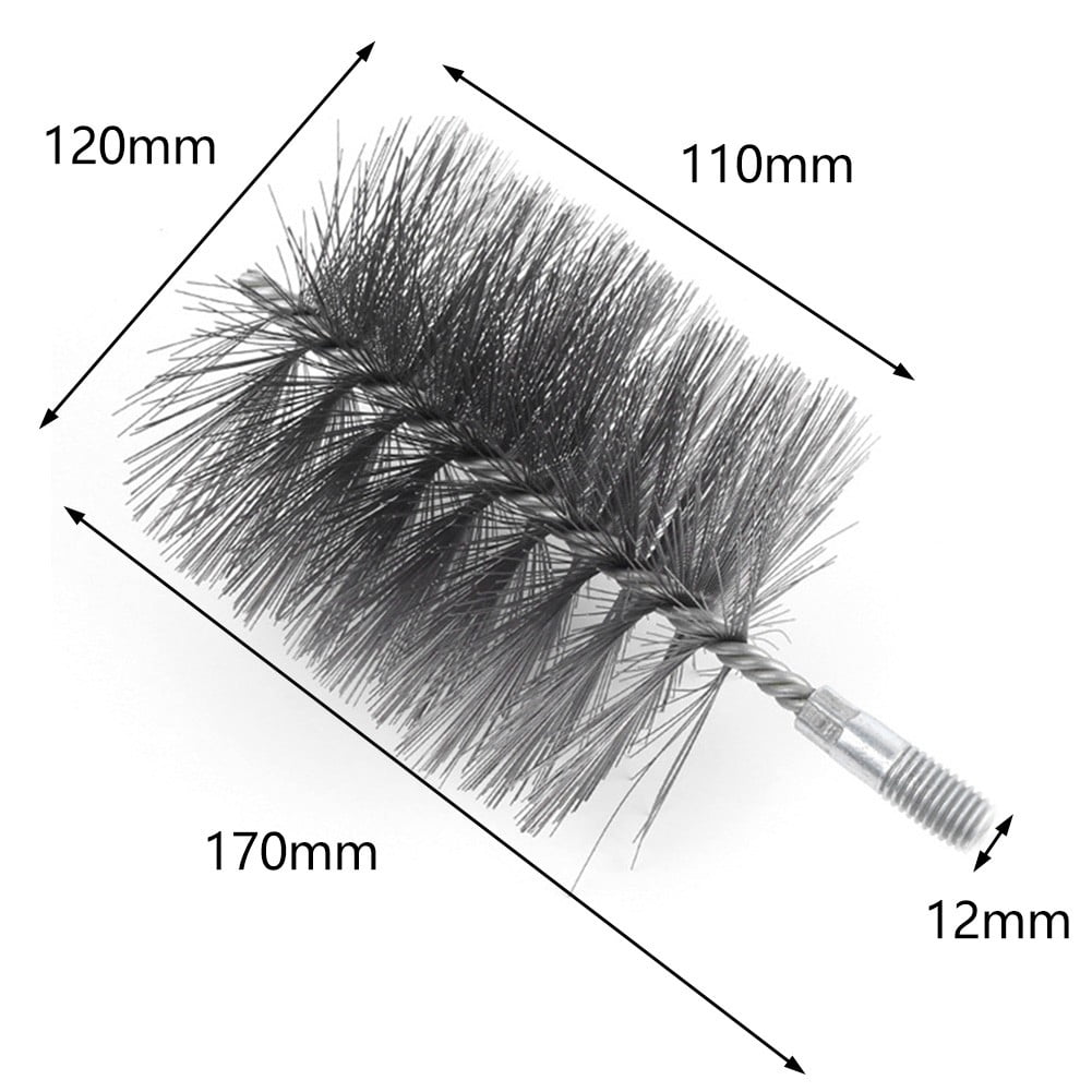 Round Chimney Flue Cleaning Brush Steel Wire Brush Sweep Fireplace ...