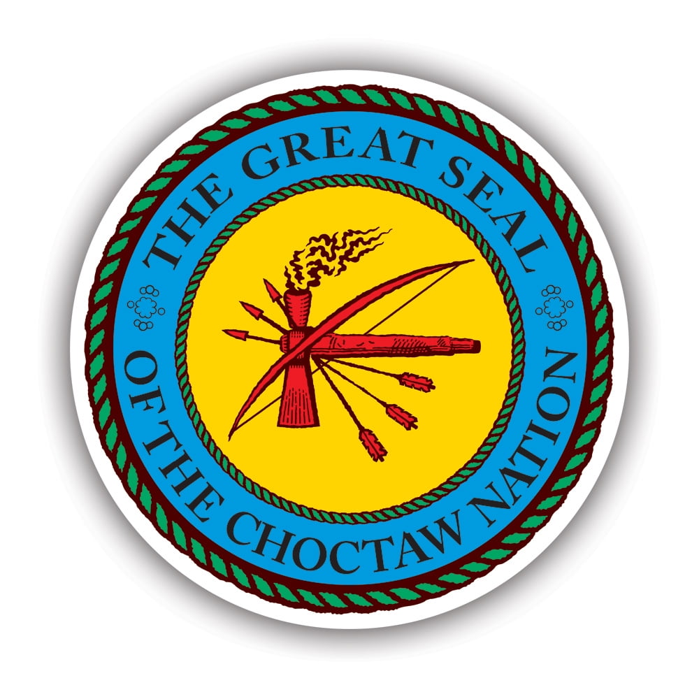 Round Choctaw Nation Seal Sticker Decal - Self Adhesive Vinyl ...