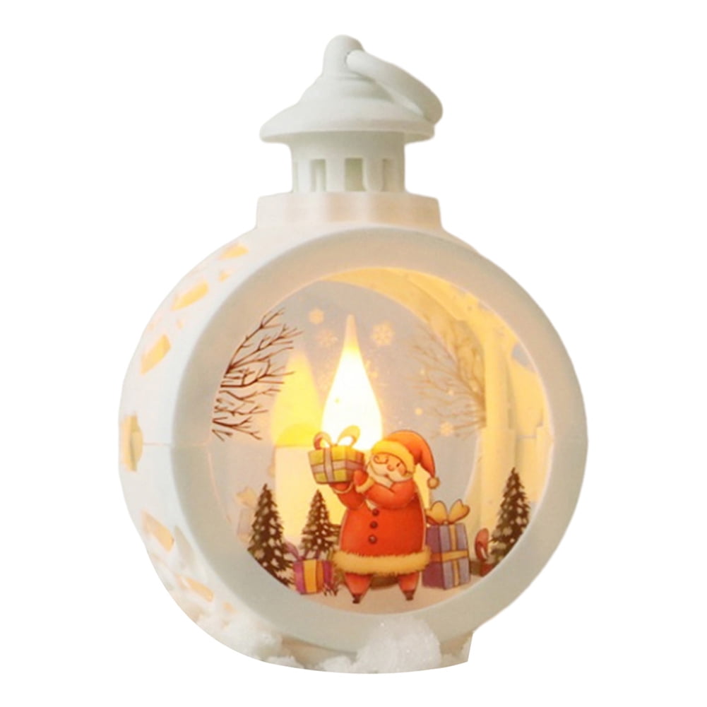 Round Christmas LED Lights Decoration Snowball Lantern Christmas Tree ...