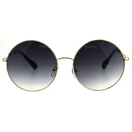 Retro Snug Small Round Circle Lens Hippie Sunglasses Silver Blue ...