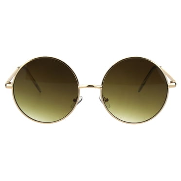 Retro Snug Small Round Circle Lens Hippie Sunglasses Silver Blue ...