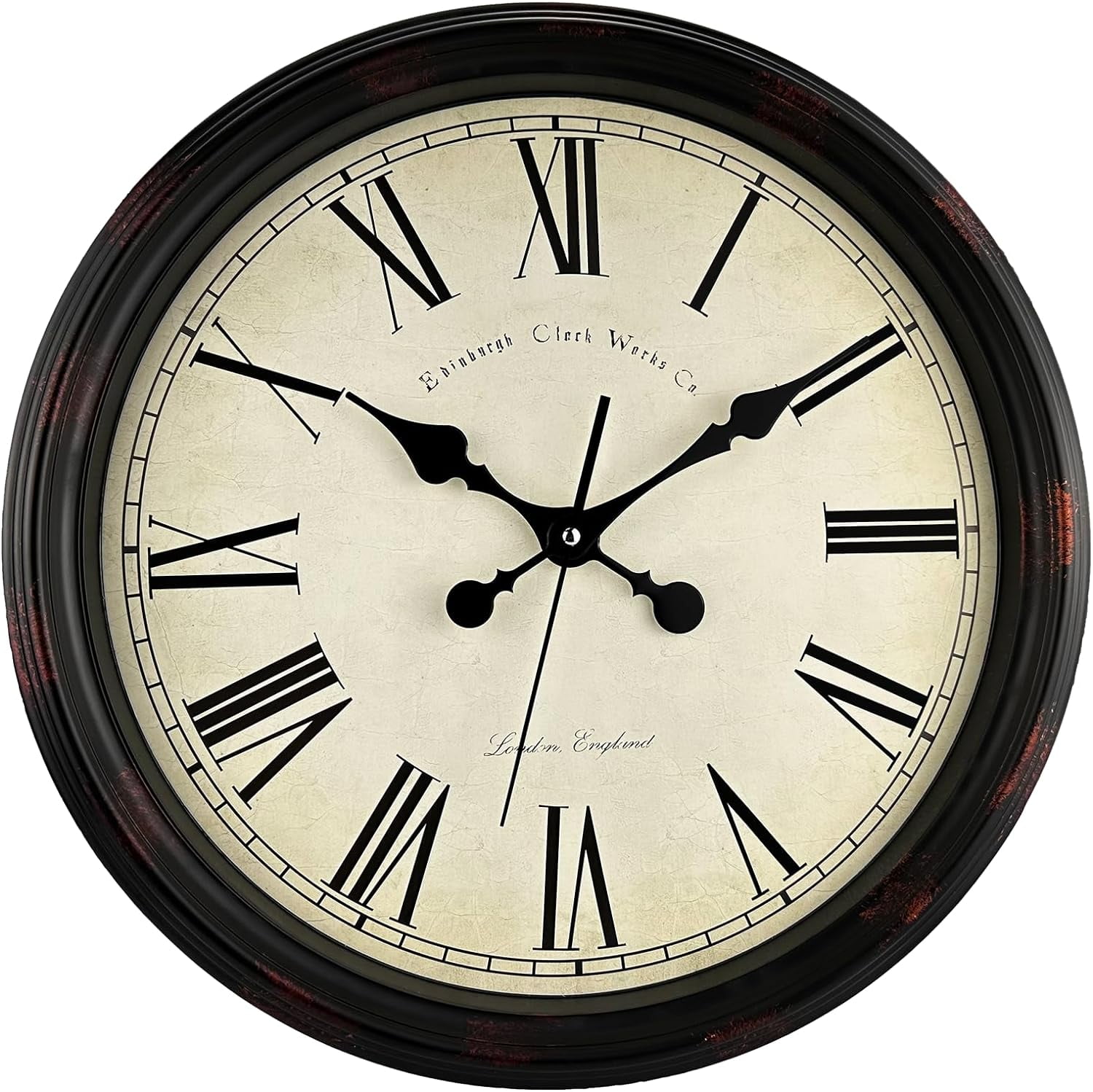 Round Classic Wall Clock Silent Non Ticking 16 Inch Extra Large Quality ...