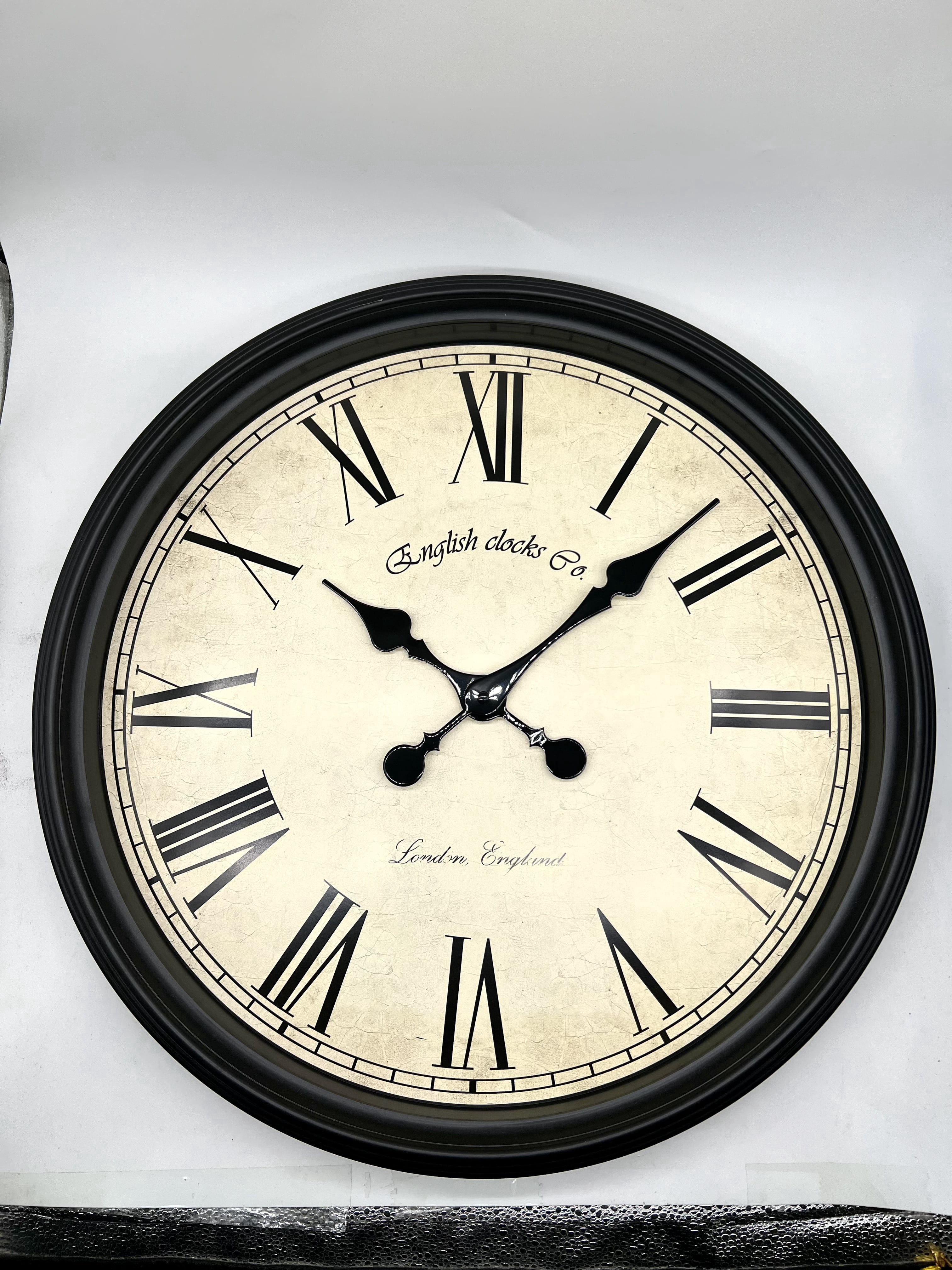 Round Classic Wall Clock Silent Non Ticking 20 Inch Extra Large Quality ...