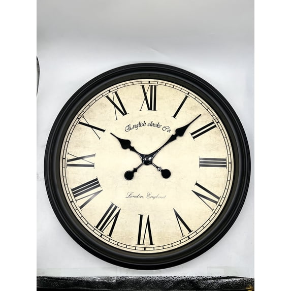 Round Classic Wall Clock Silent Non Ticking 20 Inch Extra Large Quality ...