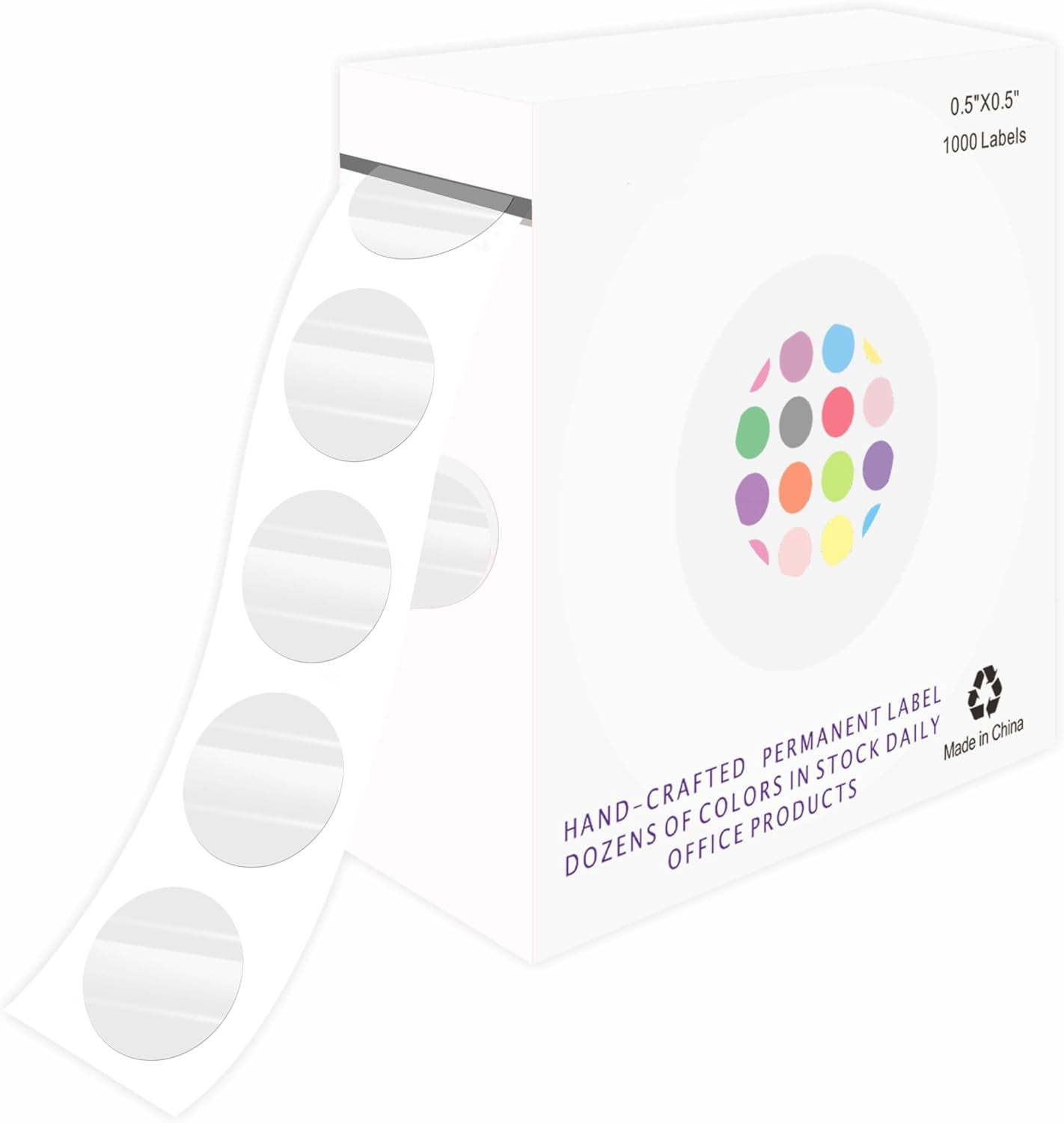 Round Clear Circle Dot Sticker, Transparent Adhesive Label for Envelope ...