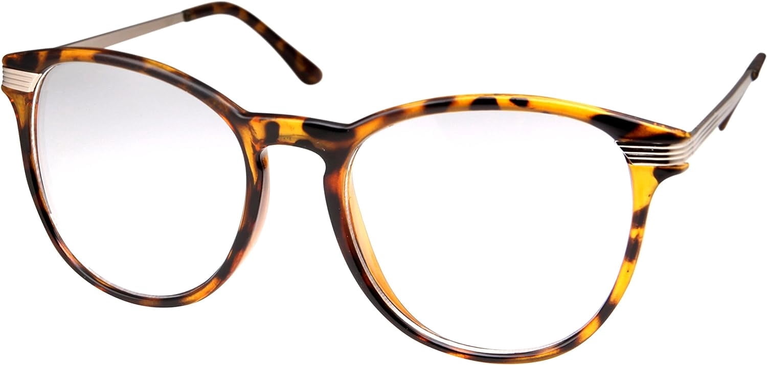 grinderPUNCH Round Clear Lens Glasses for Men and Women, Non ...