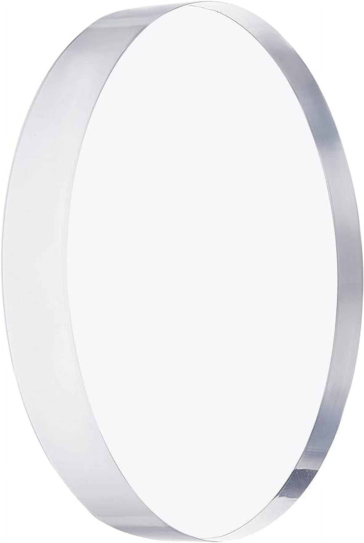 Round Clear Polished Acrylic Display Base Transparent Cube Pedestal ...