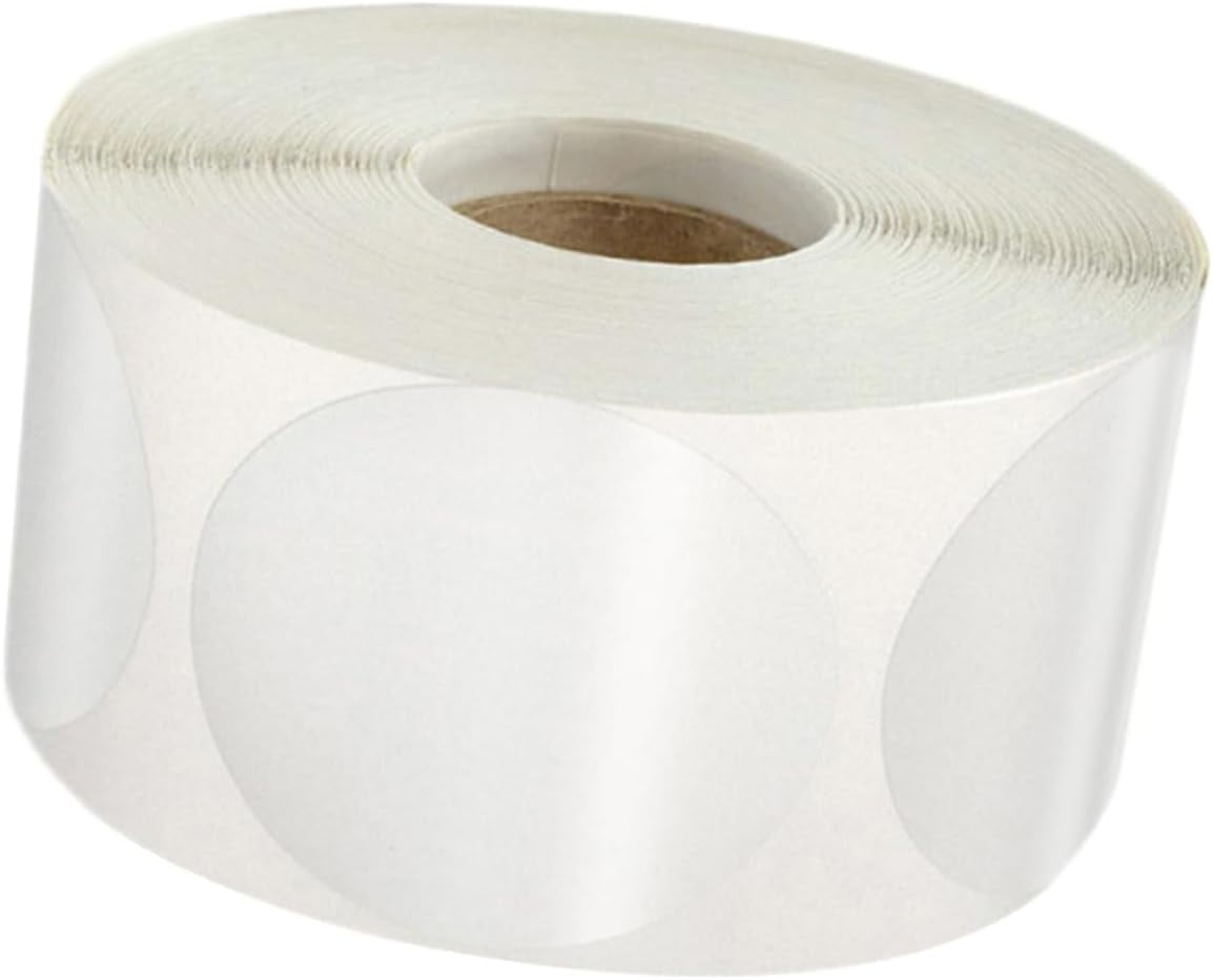 Round Clear Stickers 1 Roll Round Transparent Sticker Adhesive Labels ...