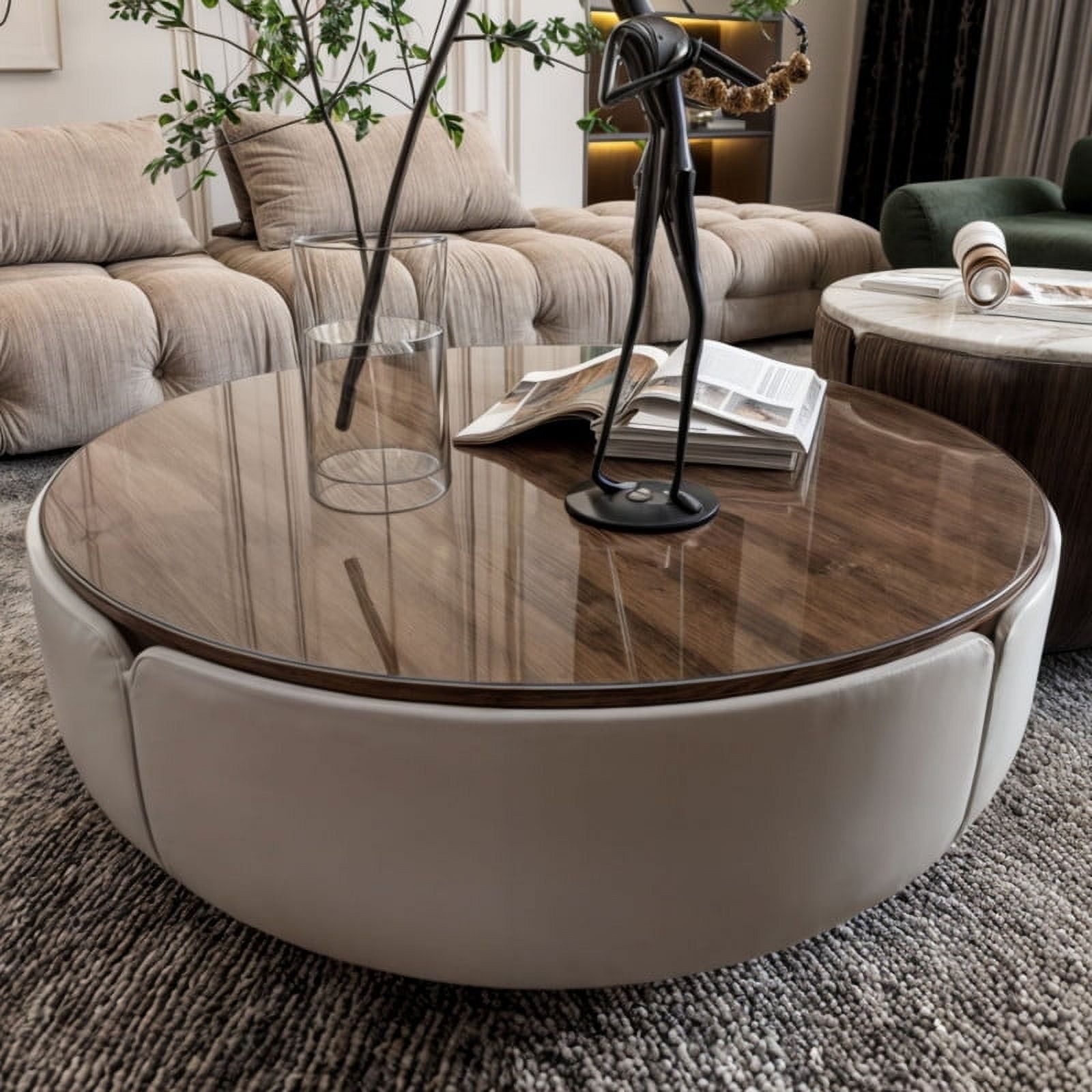 Round Clear Table Protector - 2mm Thick Transparent PVC Table Cover ...