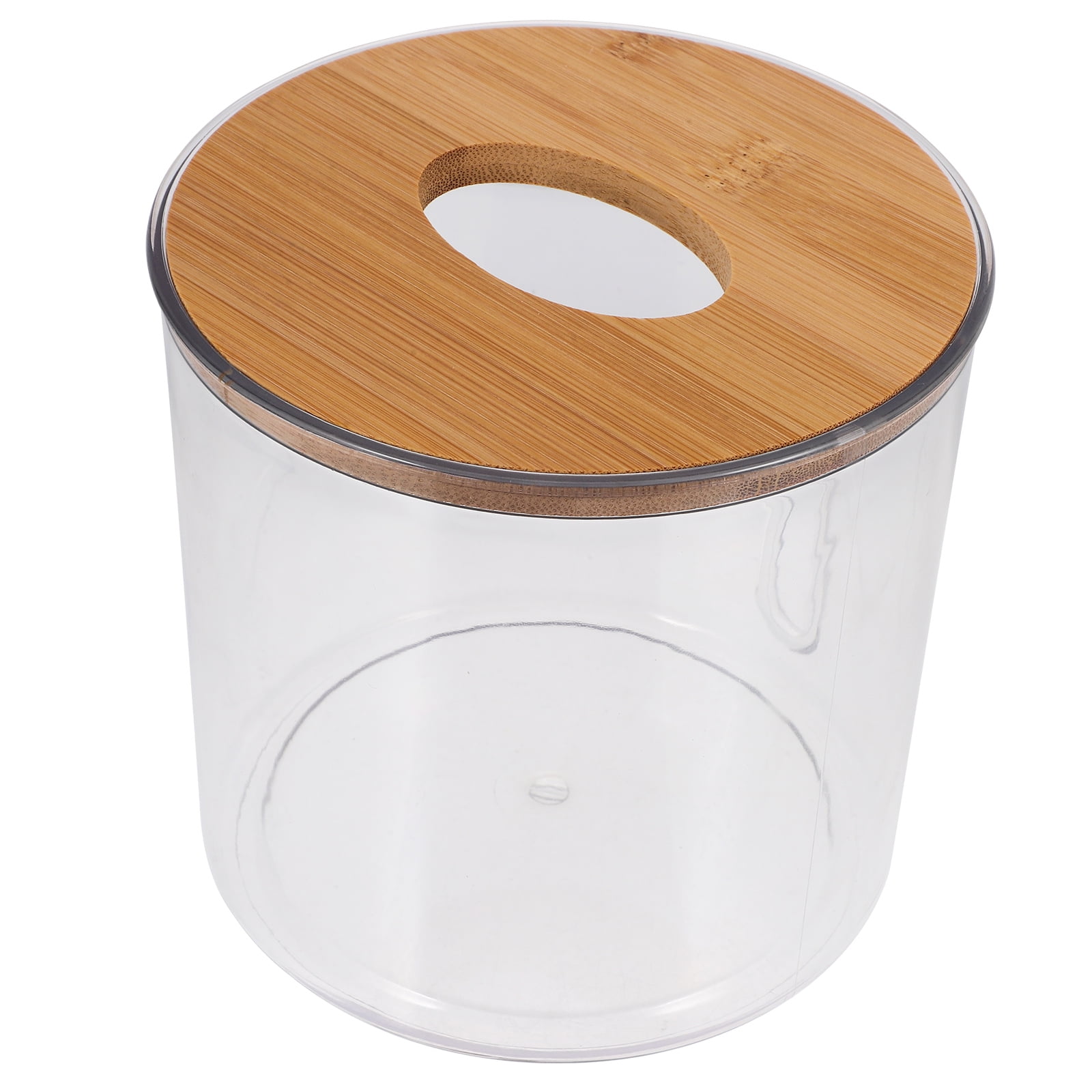 Round Clear Tissue Organizer Wall Mount Countertop Table Top Toilet ...