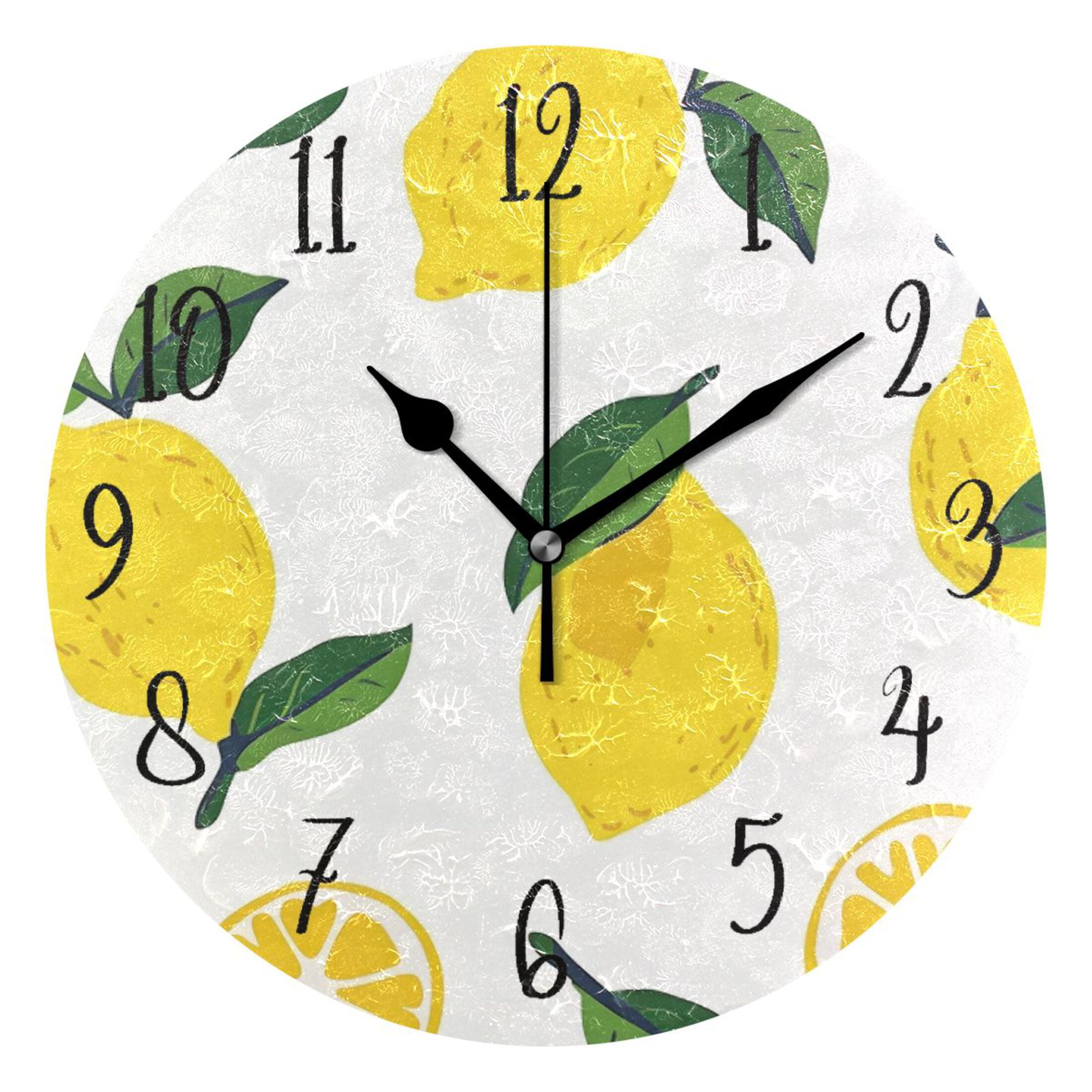 Round Clock Black Clock 9.84*9.84 Inch Round Art Clock Decorative Clock ...