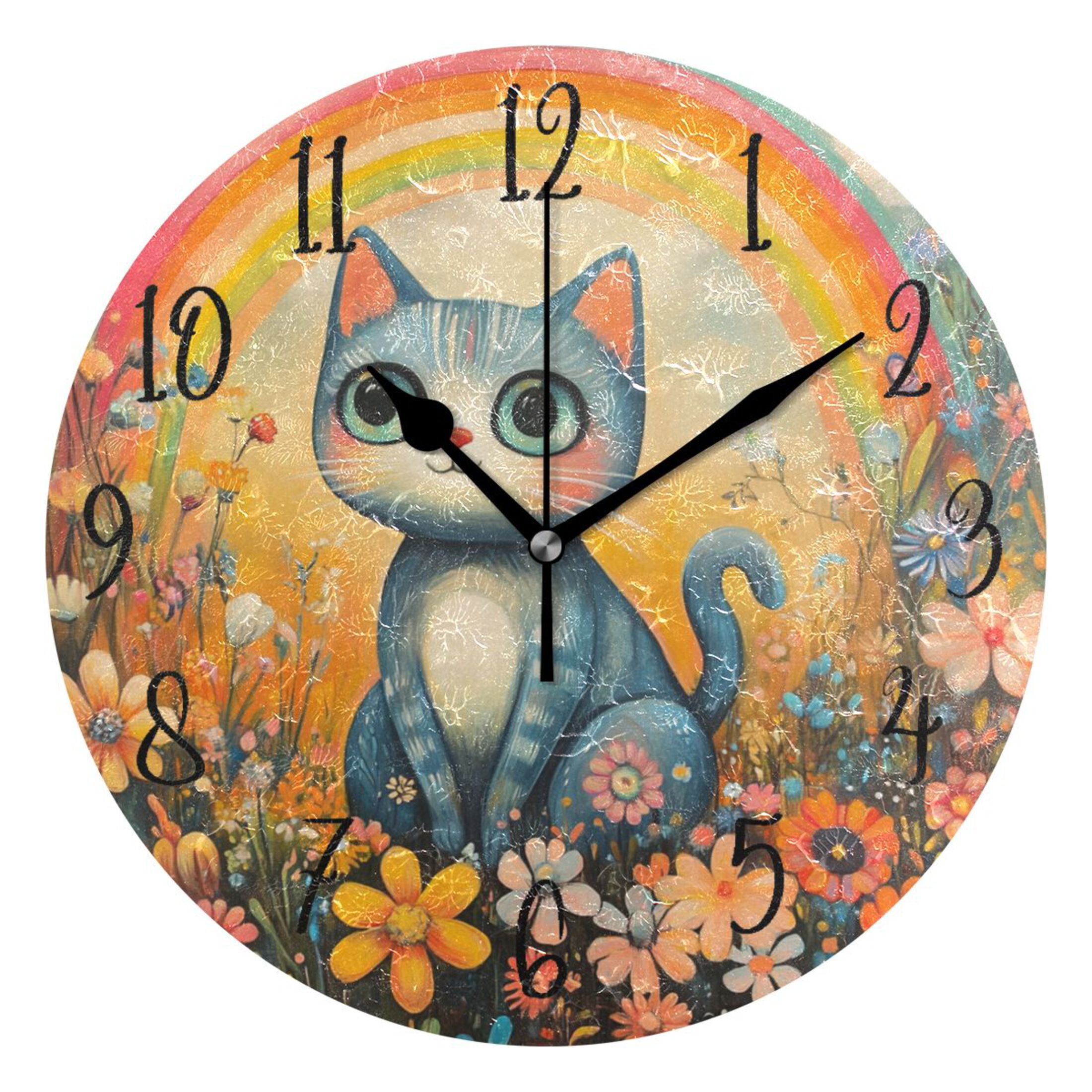 Round Clock Gold Clock 9.84*9.84 Inch Round Art Clock Decorative Clock ...