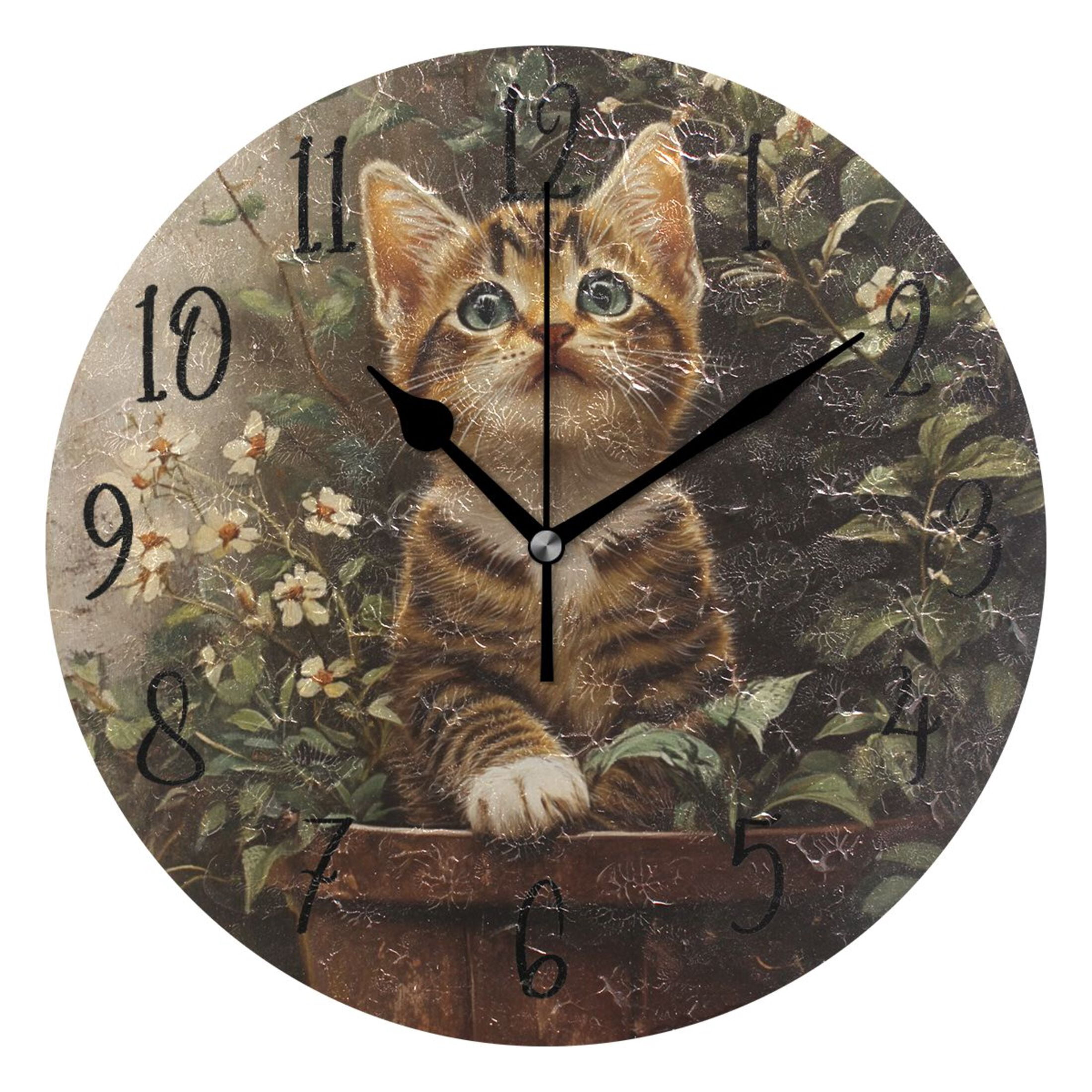 Round Clock Gold Clock 9.84*9.84 Inch Round Art Clock Decorative Clock ...