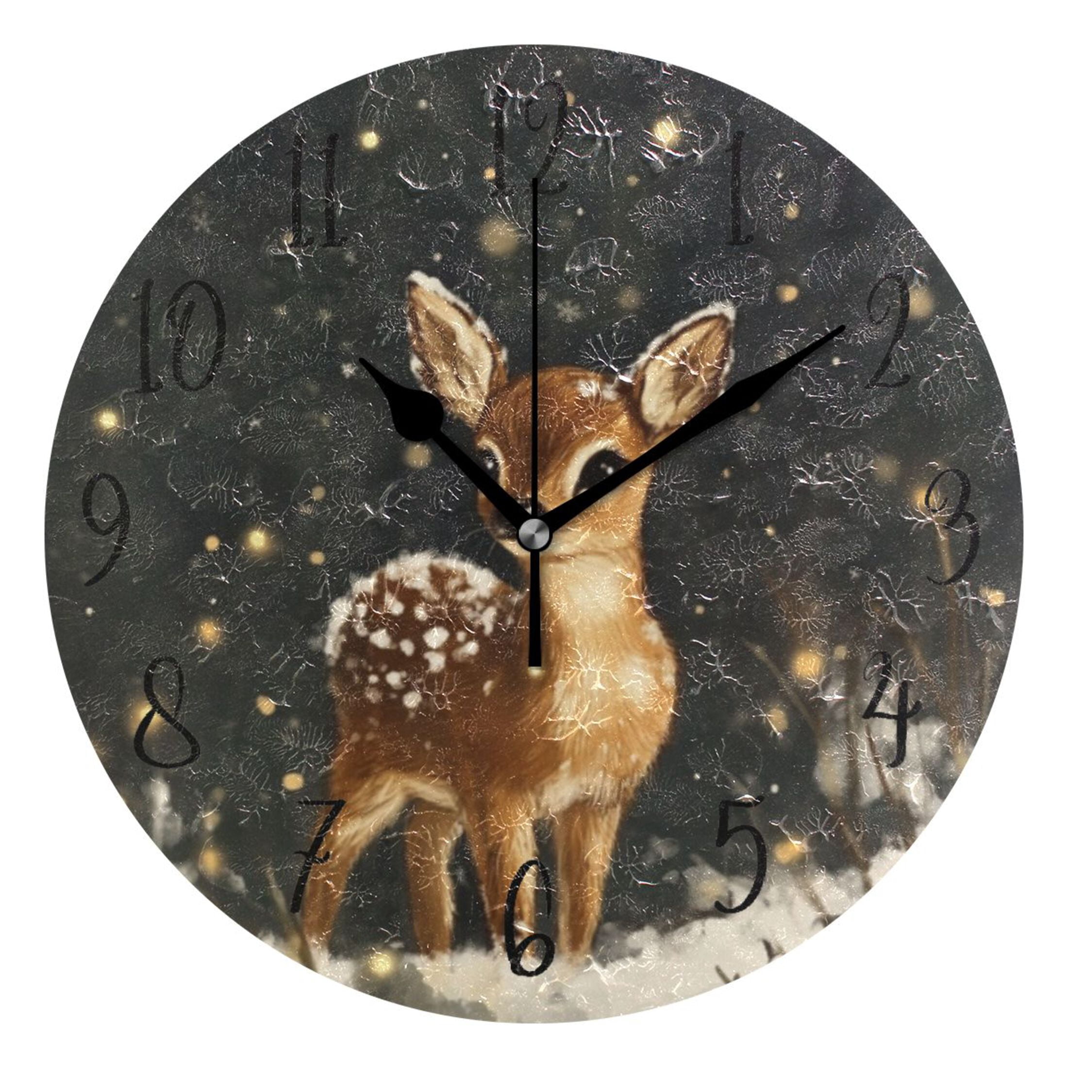 Round Clock Gold Clock 9.84*9.84 Inch Round Art Clock Decorative Clock ...