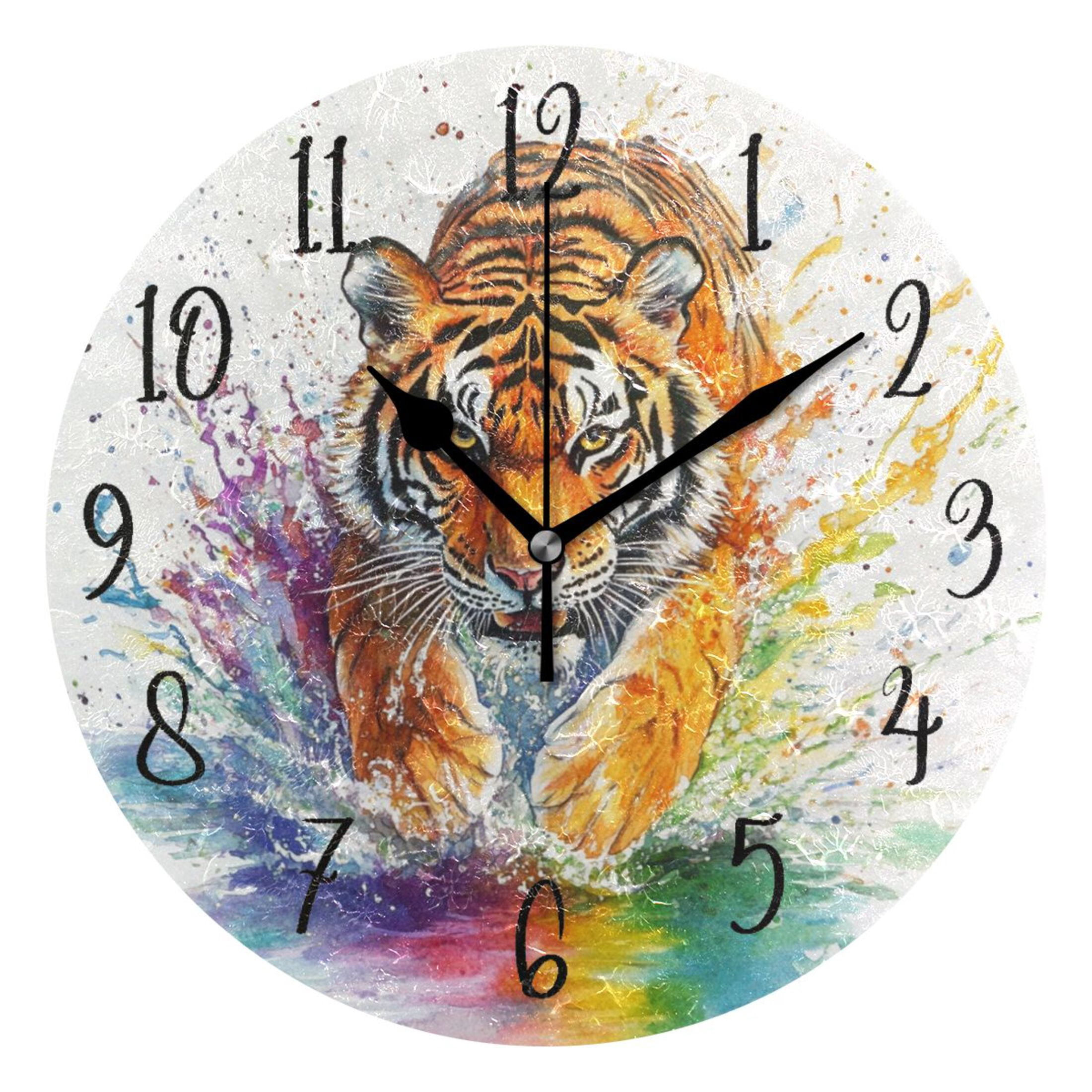 Round Clock Gold Clock 9.84*9.84 Inch Round Art Clock Decorative Clock ...