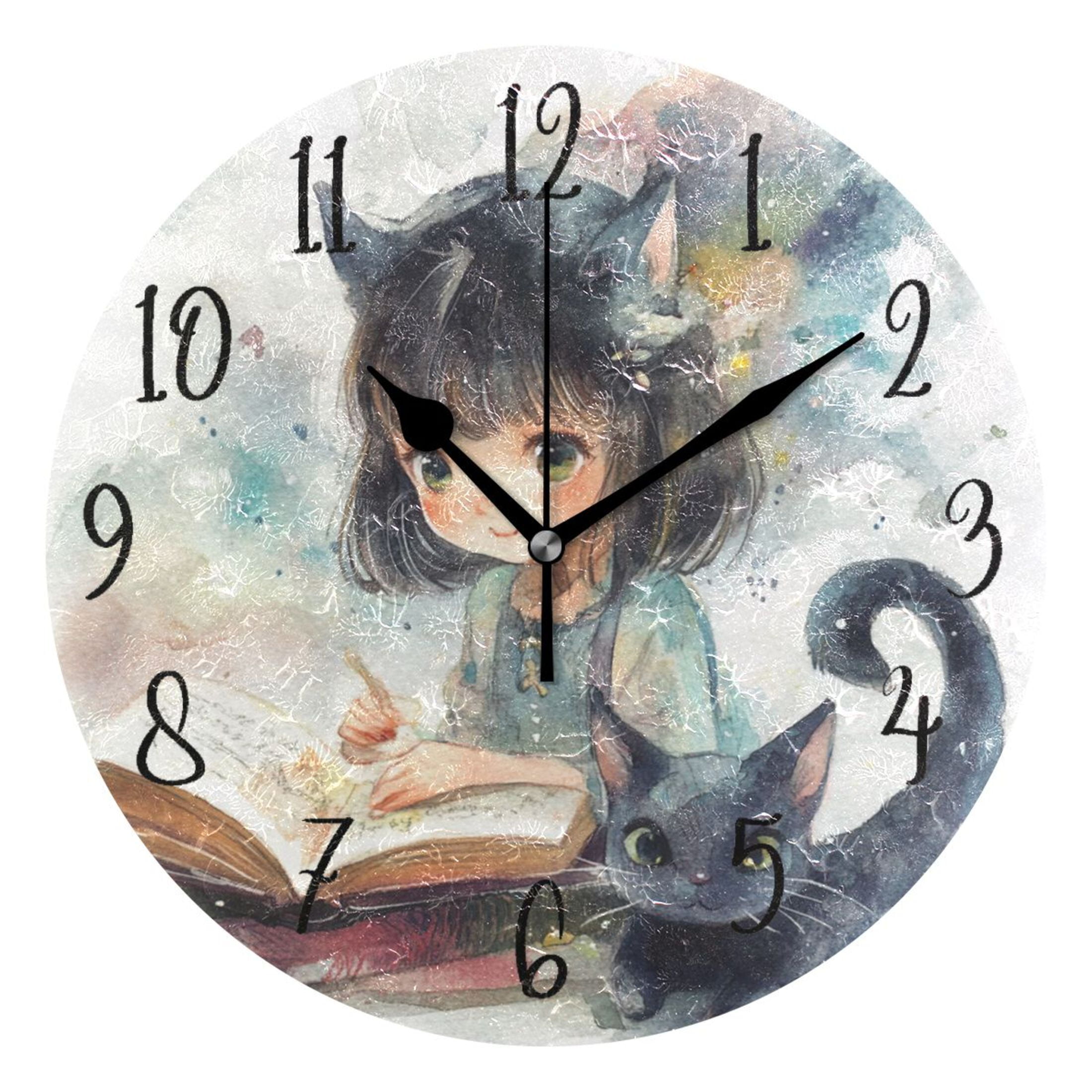 Round Clock Gold Clock 9.84*9.84 Inch Round Art Clock Decorative Clock ...