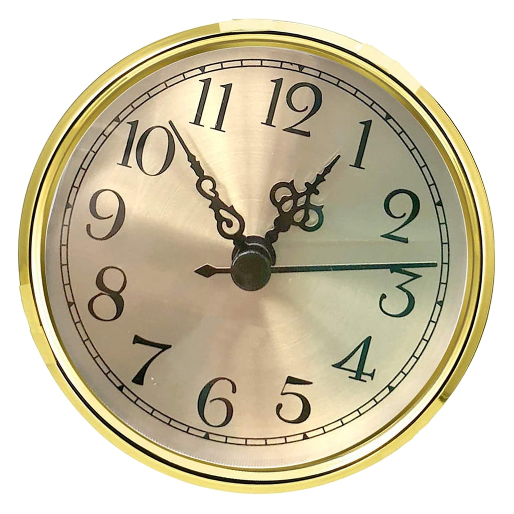 Round Clock Insert Roman/Arabic Numeral Display, Gold Silver Plated ...