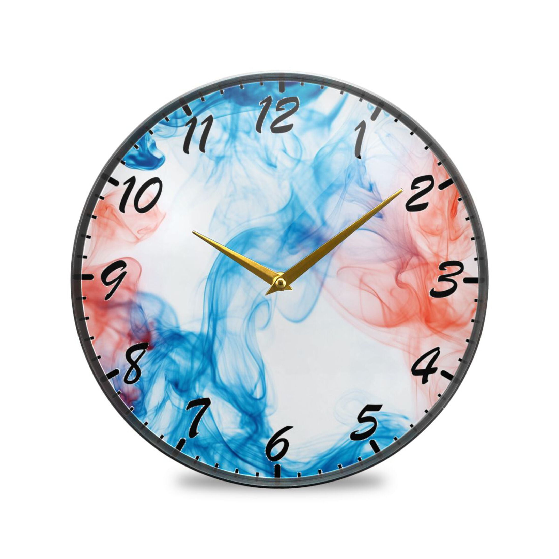 Round Clock Wall Clock Decorative Clock 11.9" Sizes Clock Abstrac Mist ...