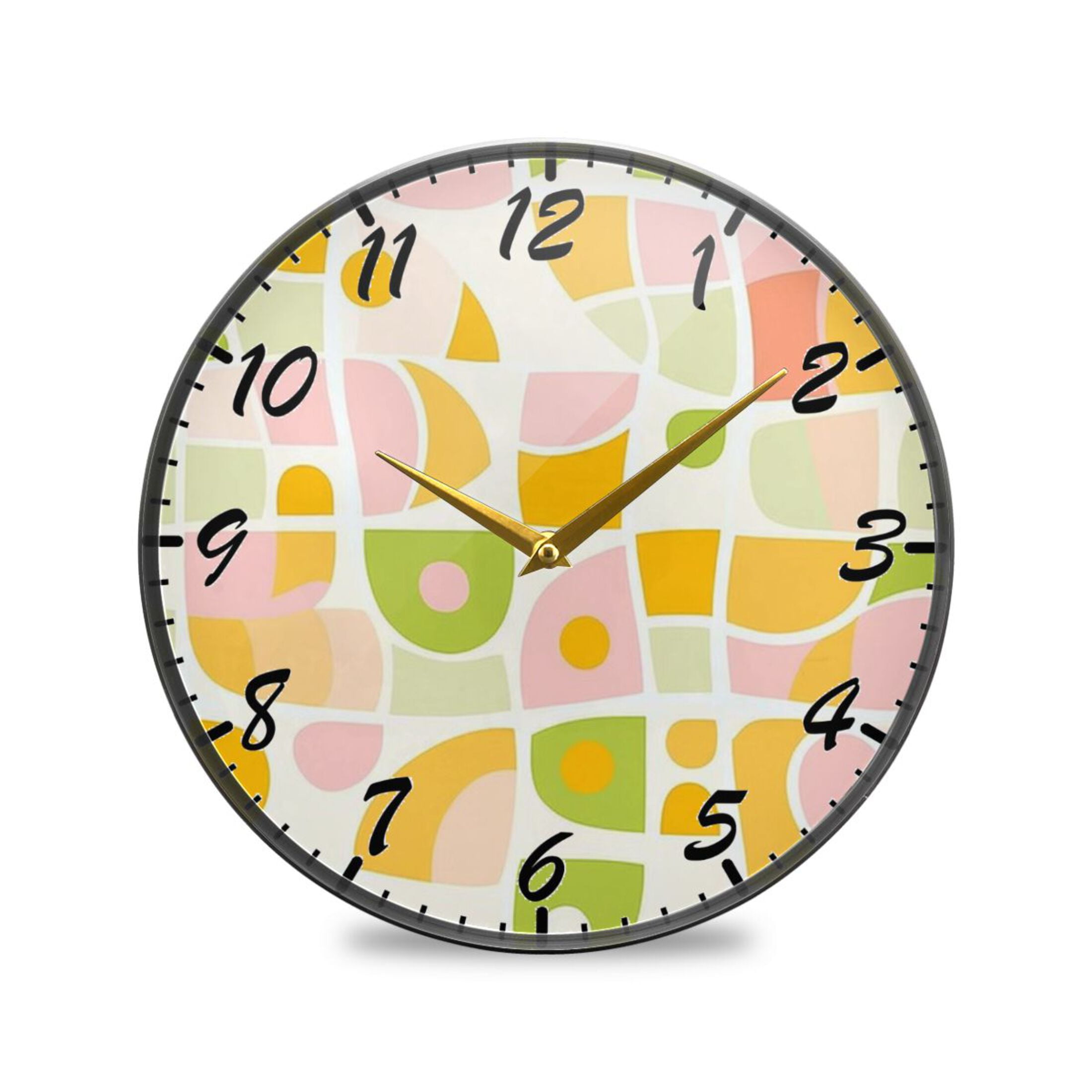 Round Clock Wall Clock Decorative Clock 11.9" Sizes Clock Cute and ...