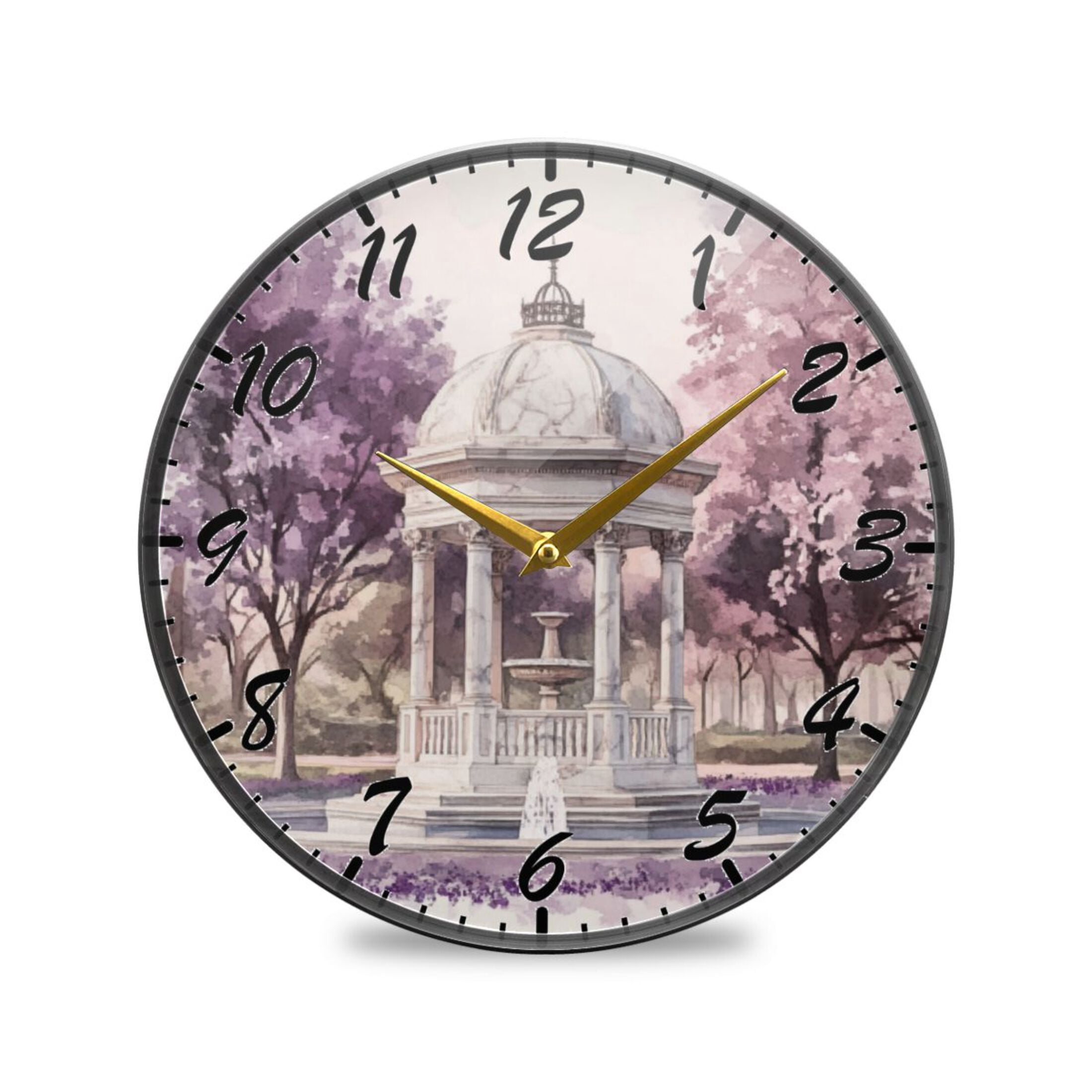 Round Clock Wall Clock Decorative Clock 11.9" Sizes Clock Large White ...