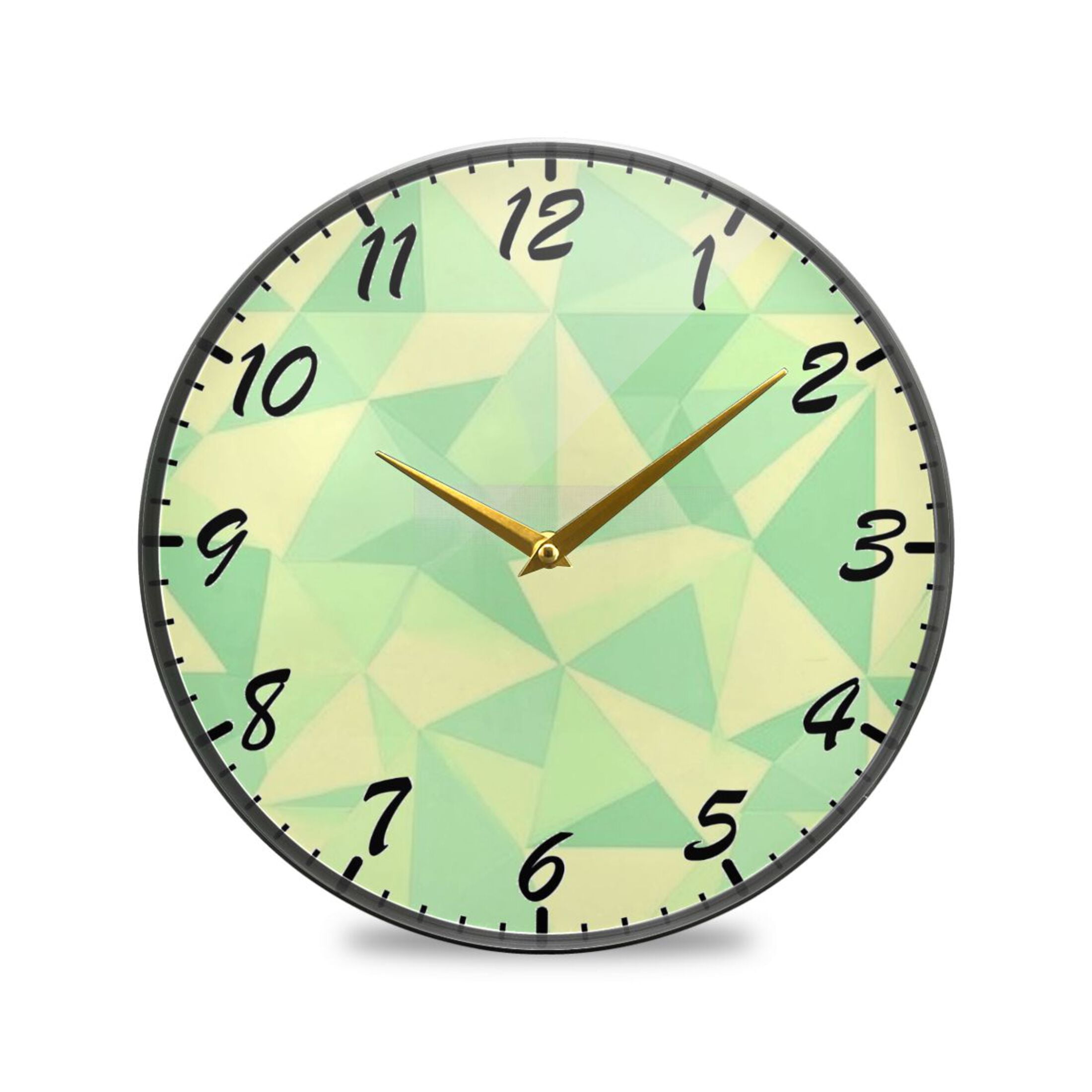 Round Clock Wall Clock Decorative Clock 11.9" Sizes Clock Light Green ...