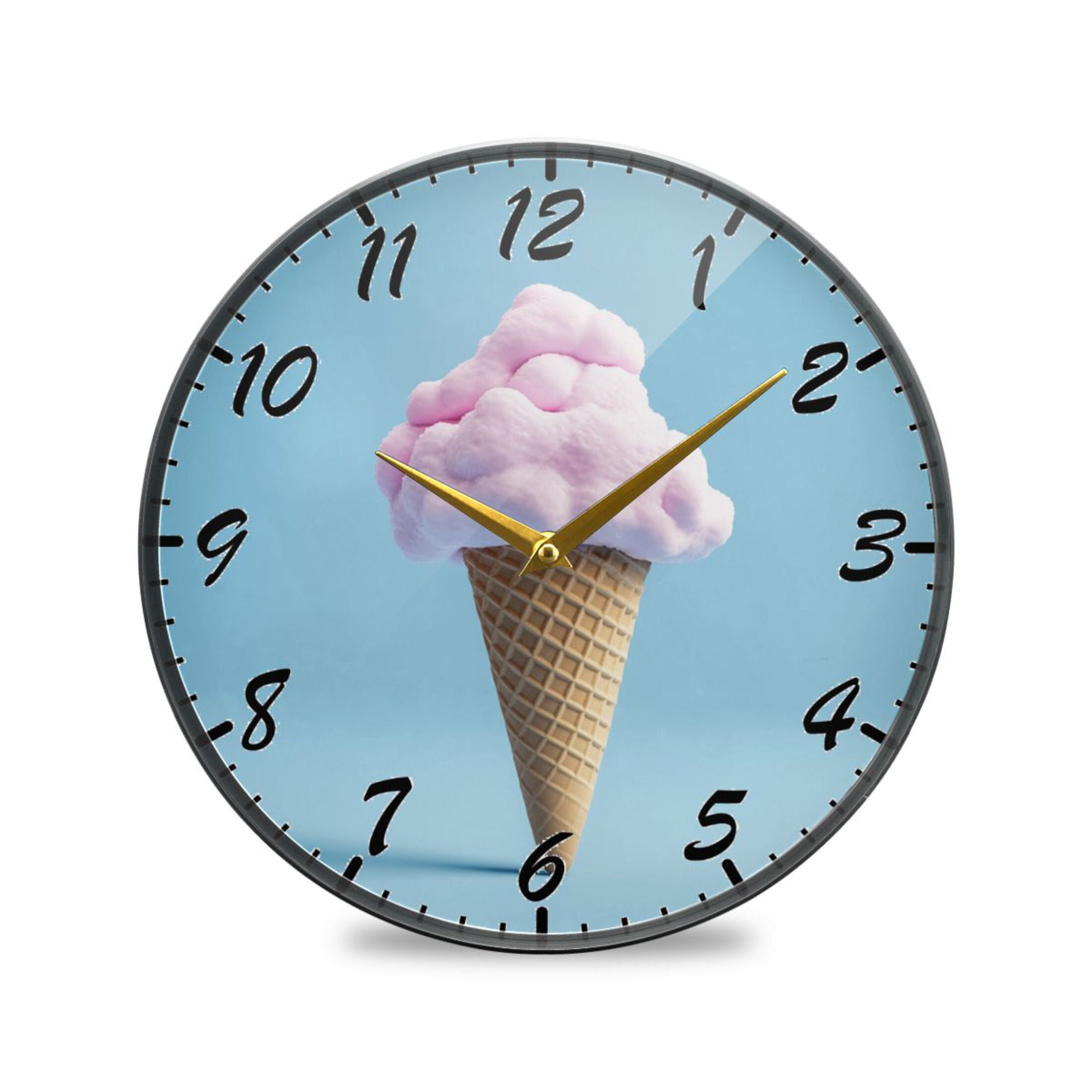Round Clock Wall Clock Decorative Clock 11.9" Sizes Clock Pink Ice ...