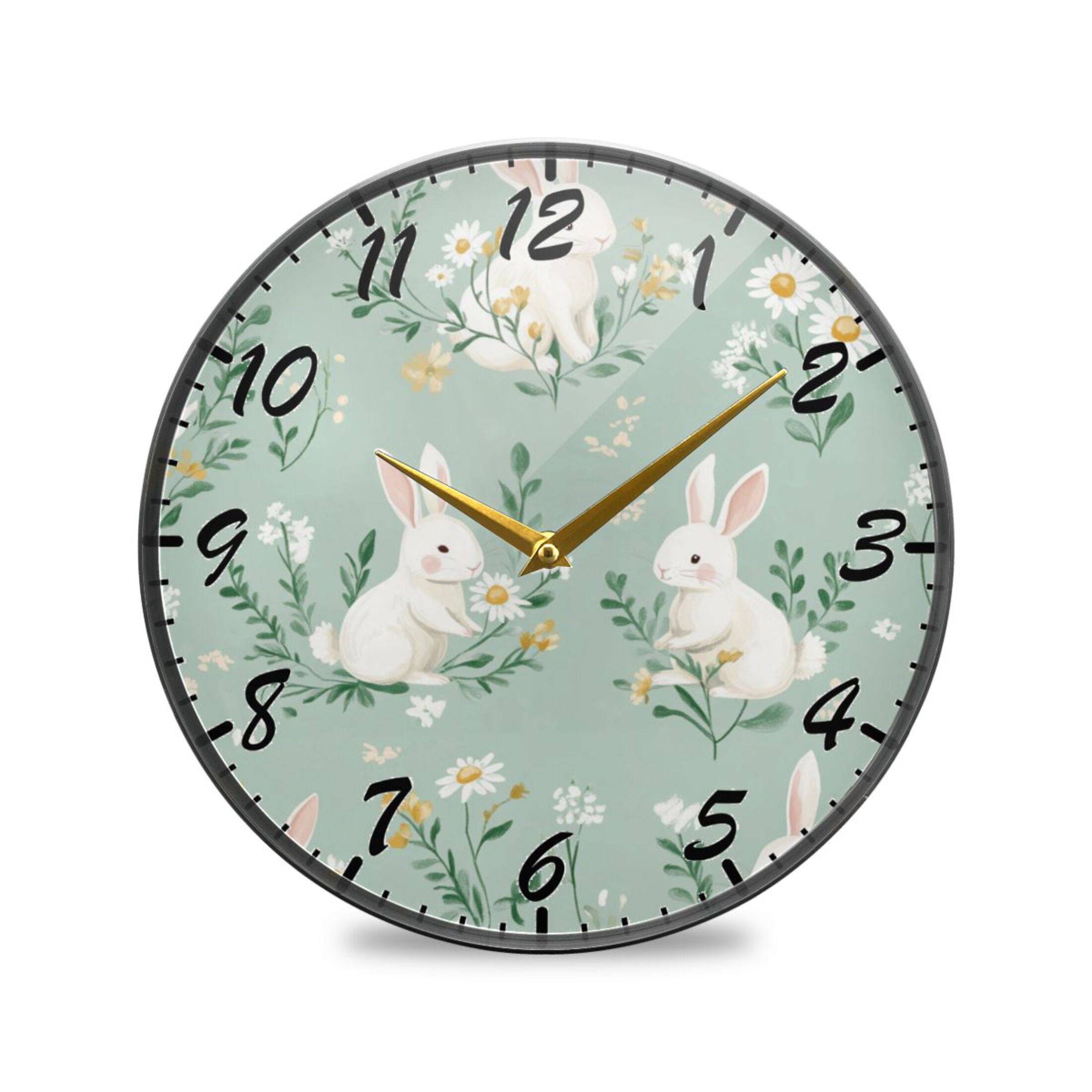 Round Clock Wall Clock Decorative Clock 11.9" Sizes Clock Playful ...