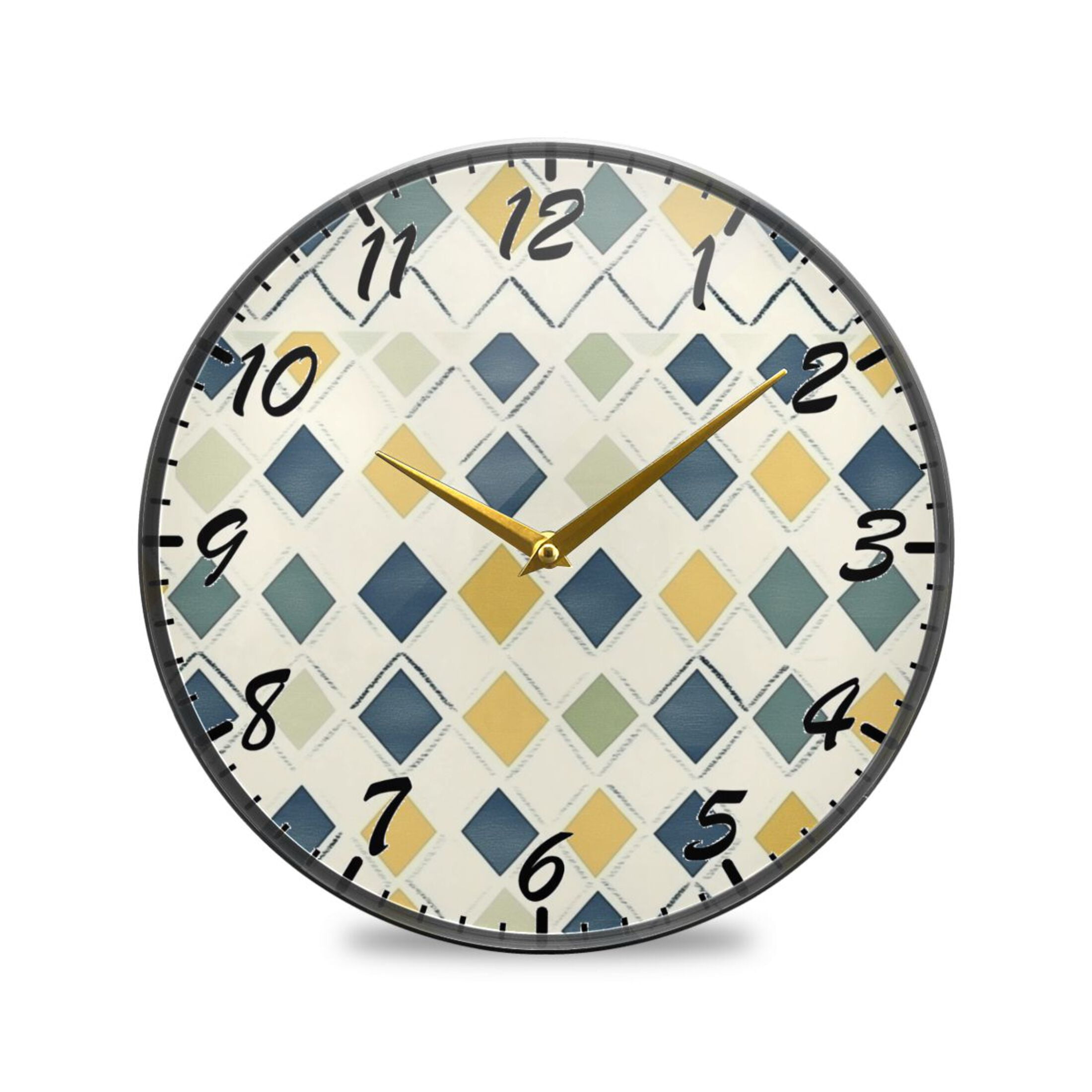 Round Clock Wall Clock Decorative Clock 11.9" Sizes Clock Small ...