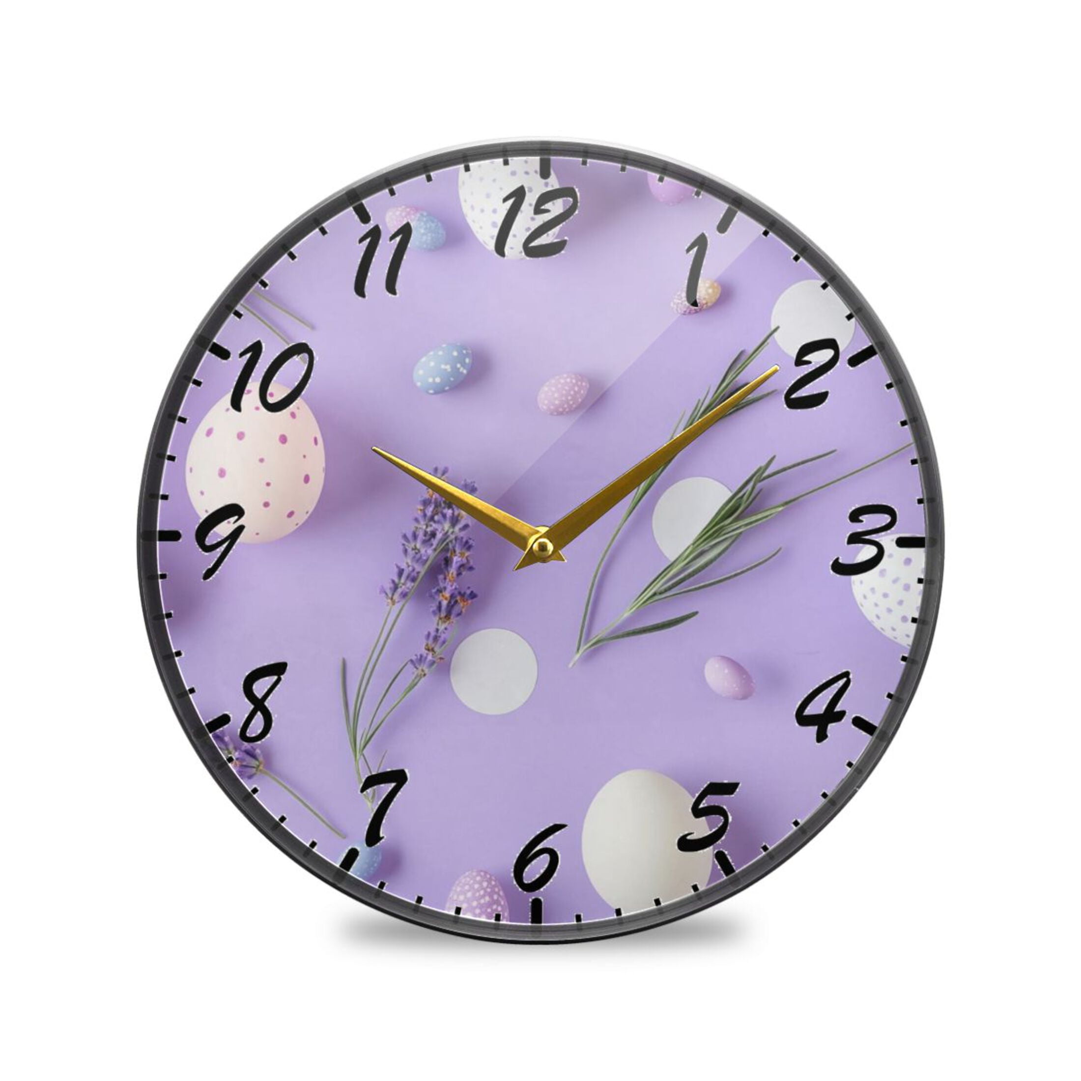 Round Clock Wall Clock Decorative Clock 11.9" Sizes Clock White Circles ...