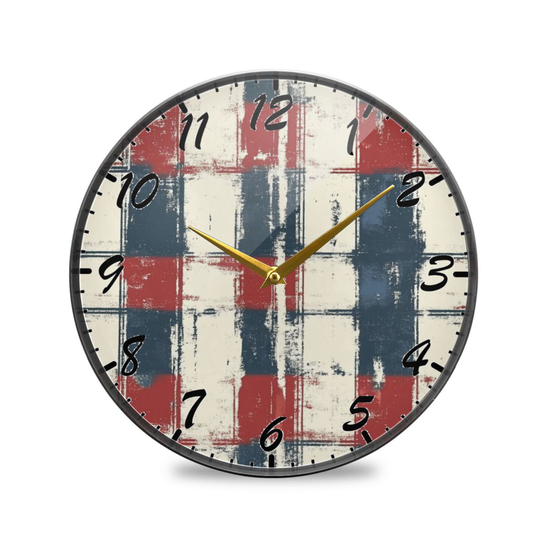 Round Clock Wall Clock Decorative Clock 11.9" Sizes Clock White and ...