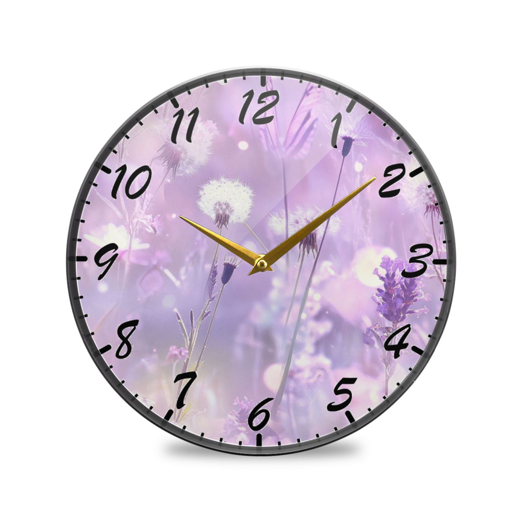 Round Clock Wall Clock Decorative Clock 9.5" Sizes Clock A Soft Pastel ...