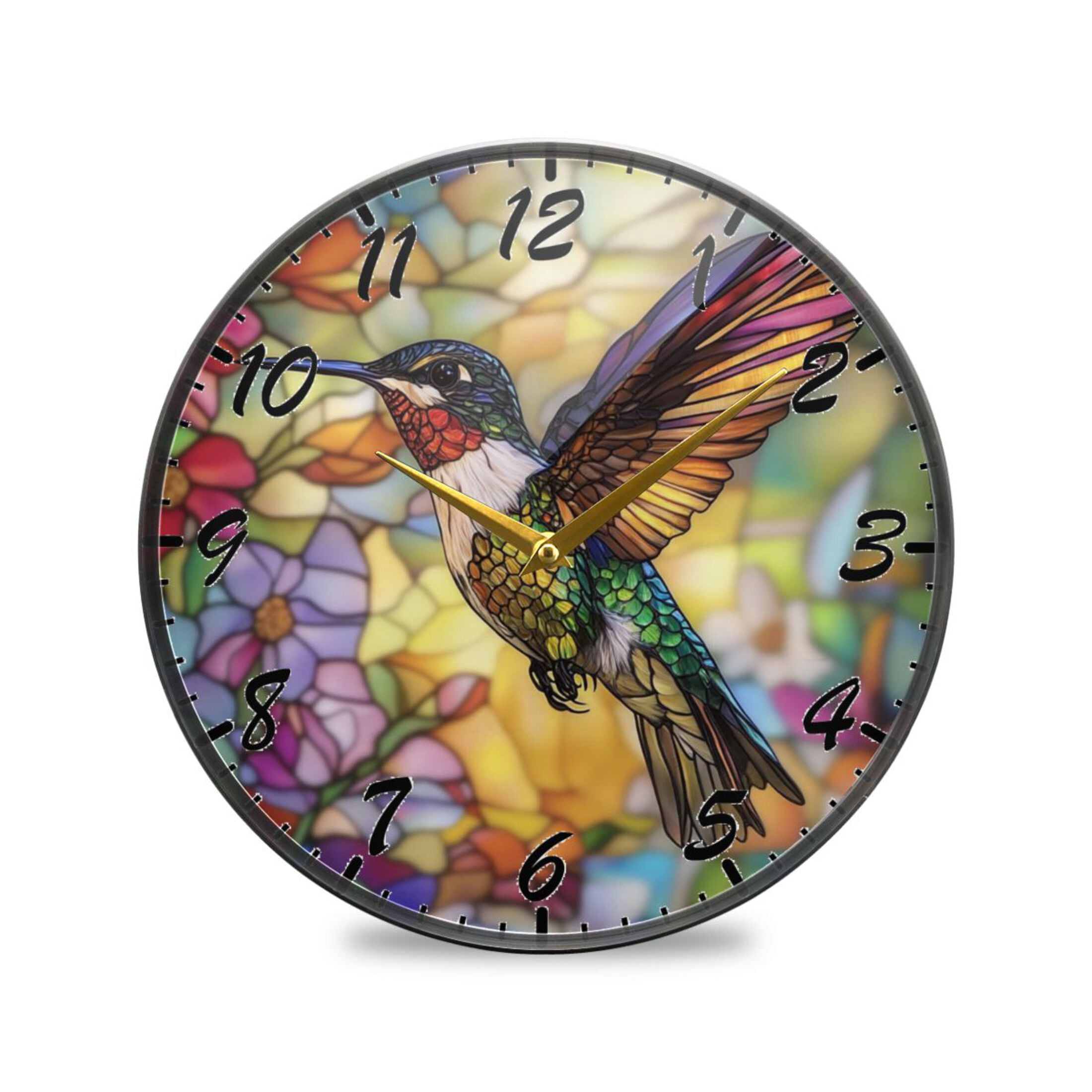 Round Clock Wall Clock Decorative Clock 9.5" Sizes Clock Beautiful ...