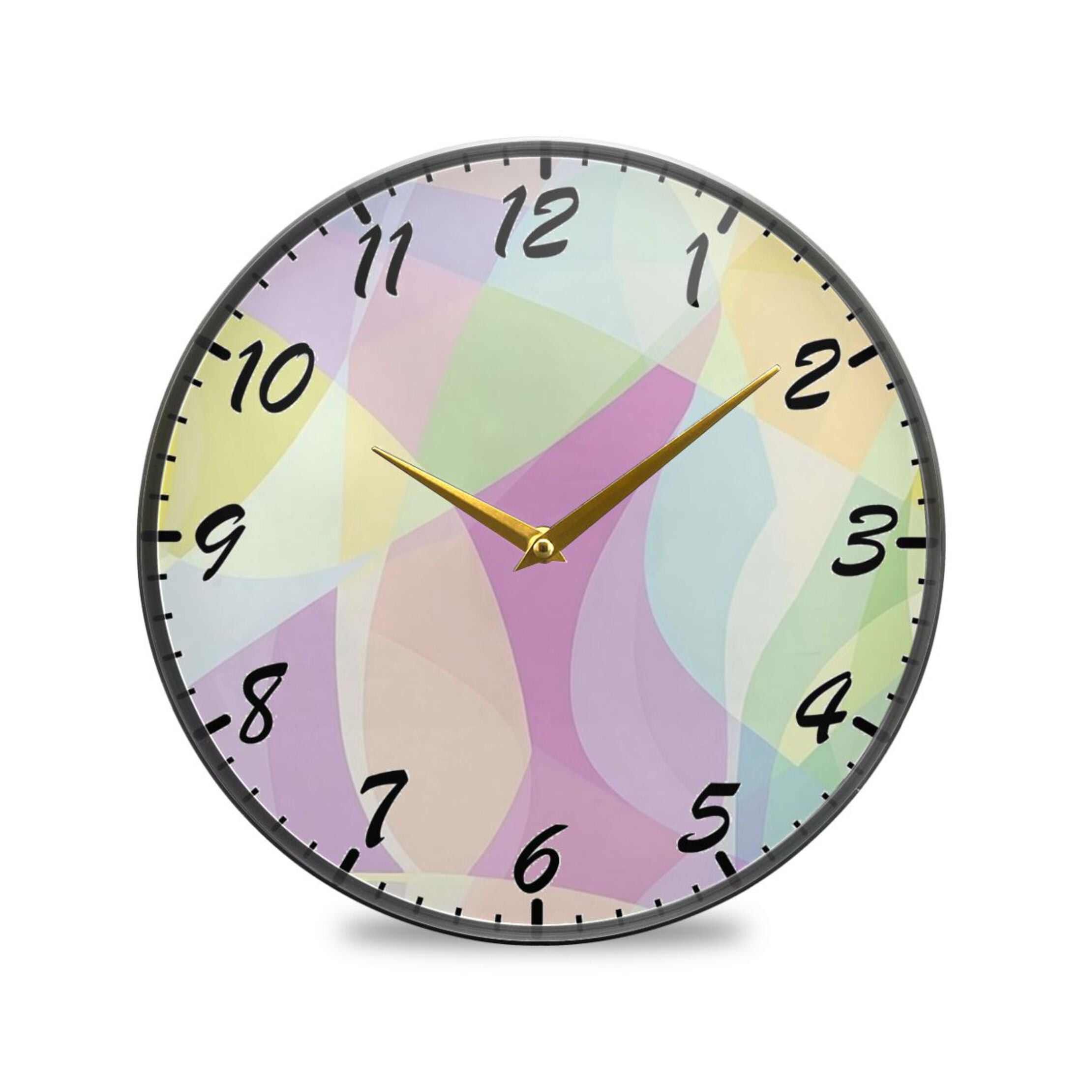 Round Clock Wall Clock Decorative Clock 9.5" Sizes Clock Pastel Colors ...