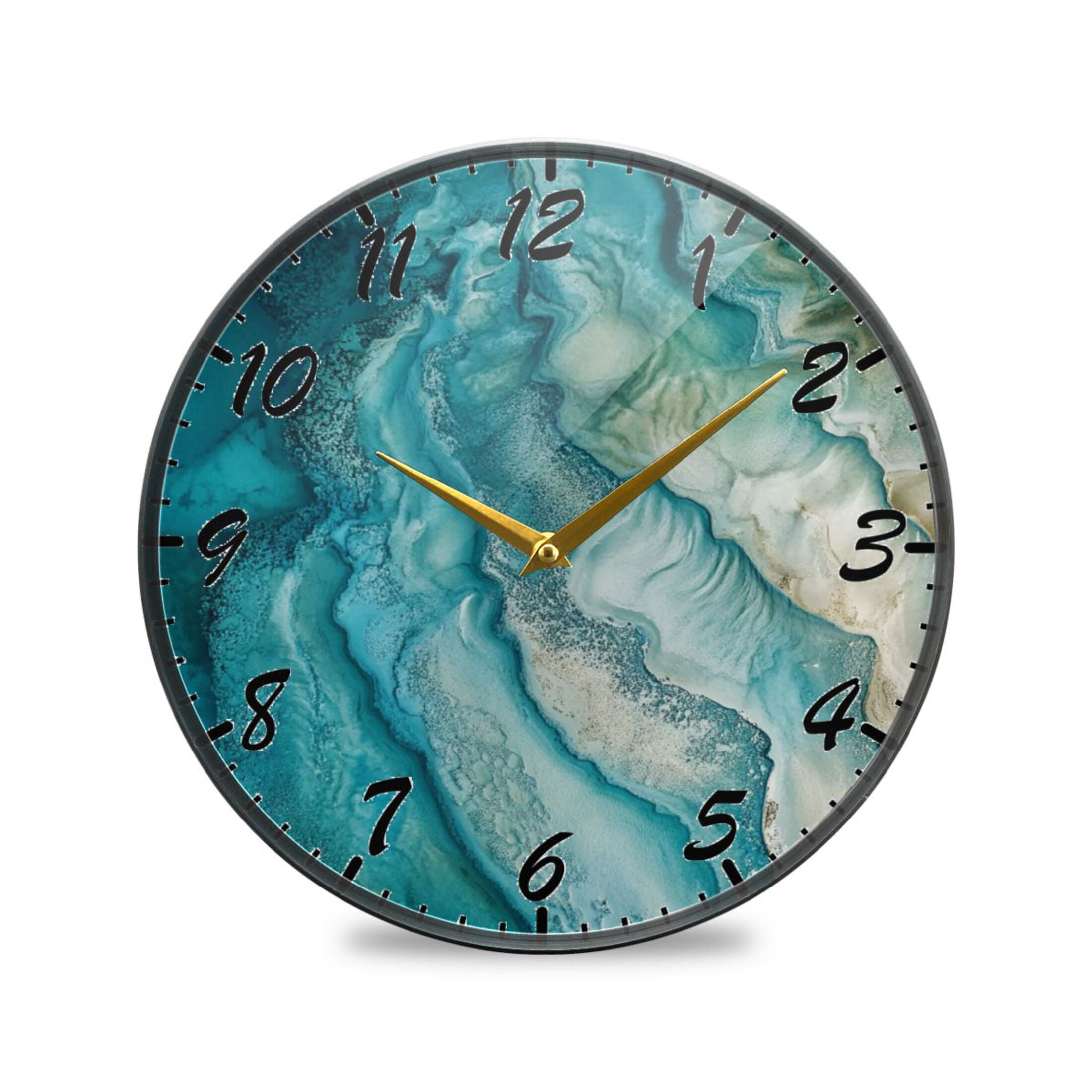 Round Clock Wall Clock Decorative Clock 9.5" Sizes Clock Rocky Shores ...
