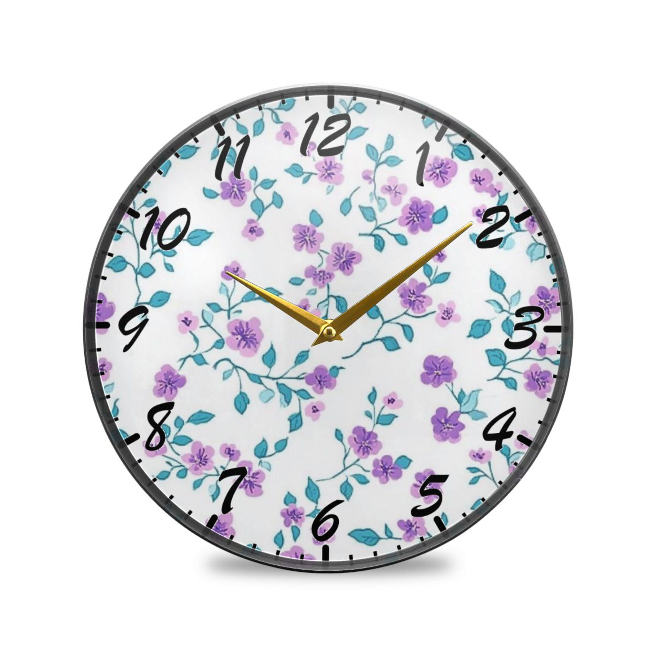 Round Clock Wall Clock Decorative Clock 9.5" Sizes Clock Small Pastel ...