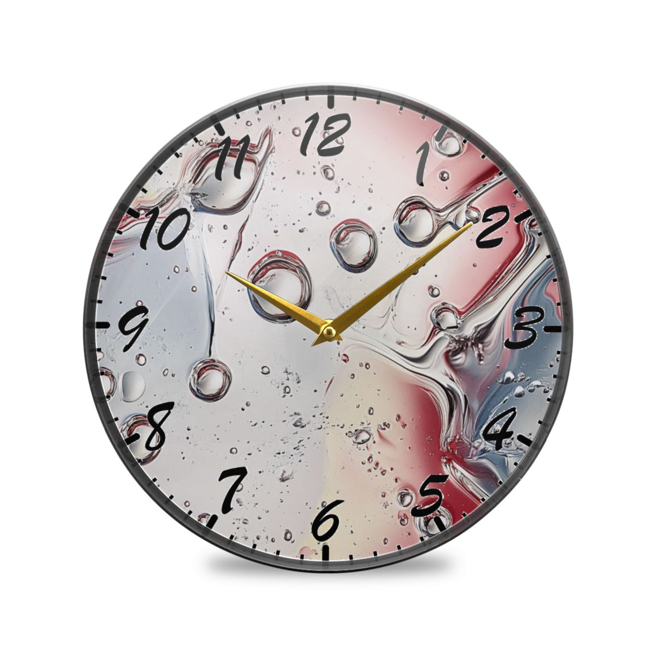 Round Clock Wall Clock Decorative Clock 9.5" Sizes Clock Water Drip ...