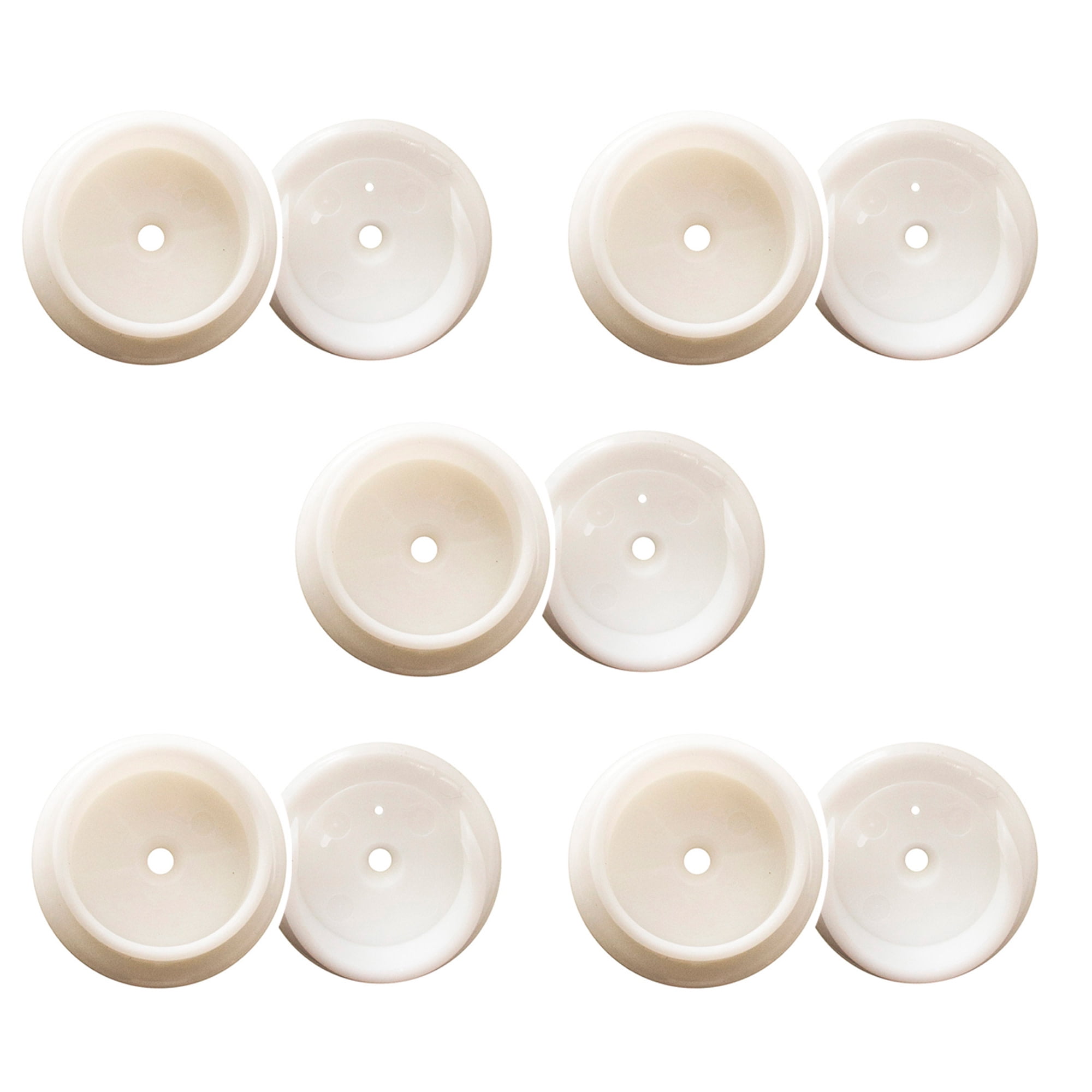 Round Closet Pole Socket, Pack of 5, Fits Standard Closet Rods, White ...